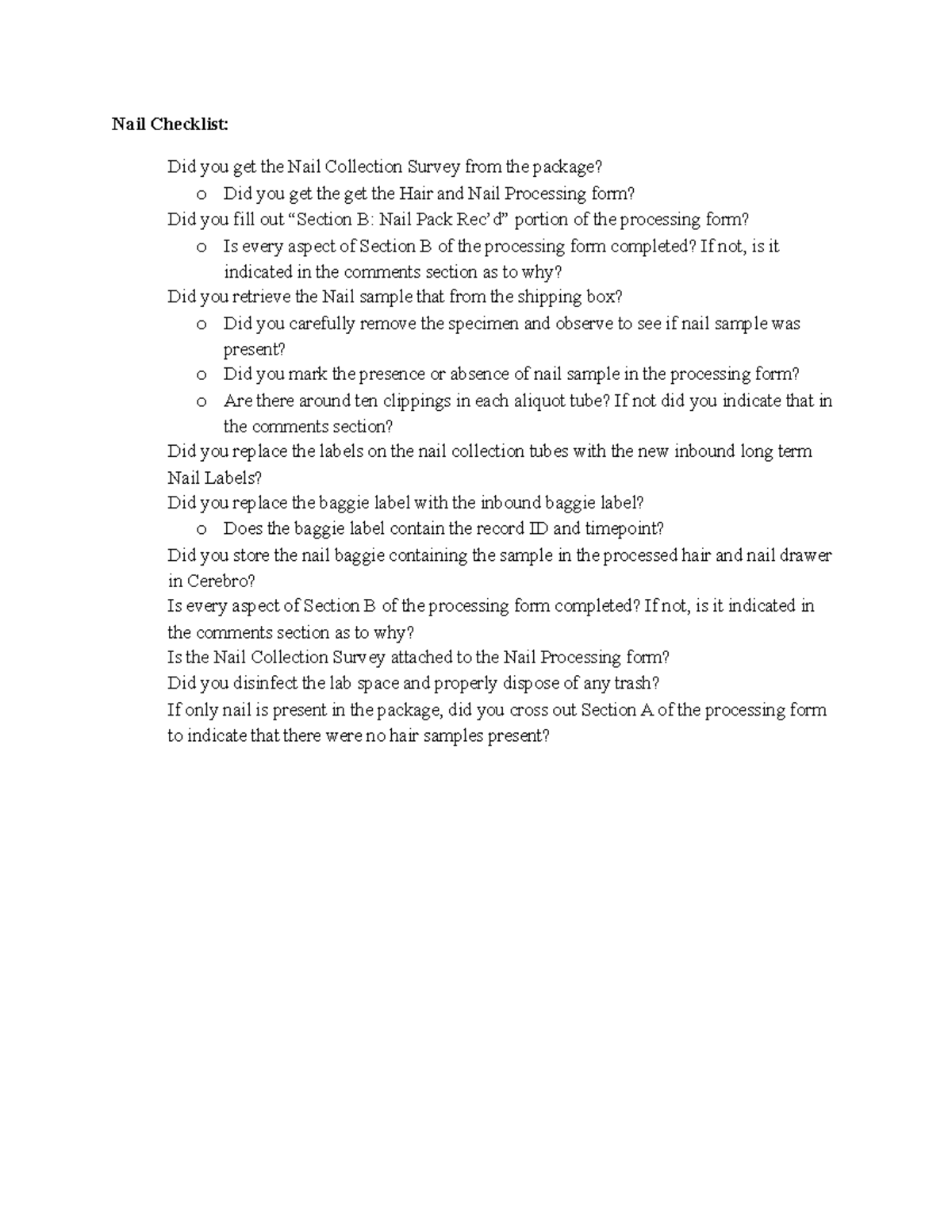 Nail Checklist - Nail Cheklist - Nail Checklist: Did you get the Nail ...