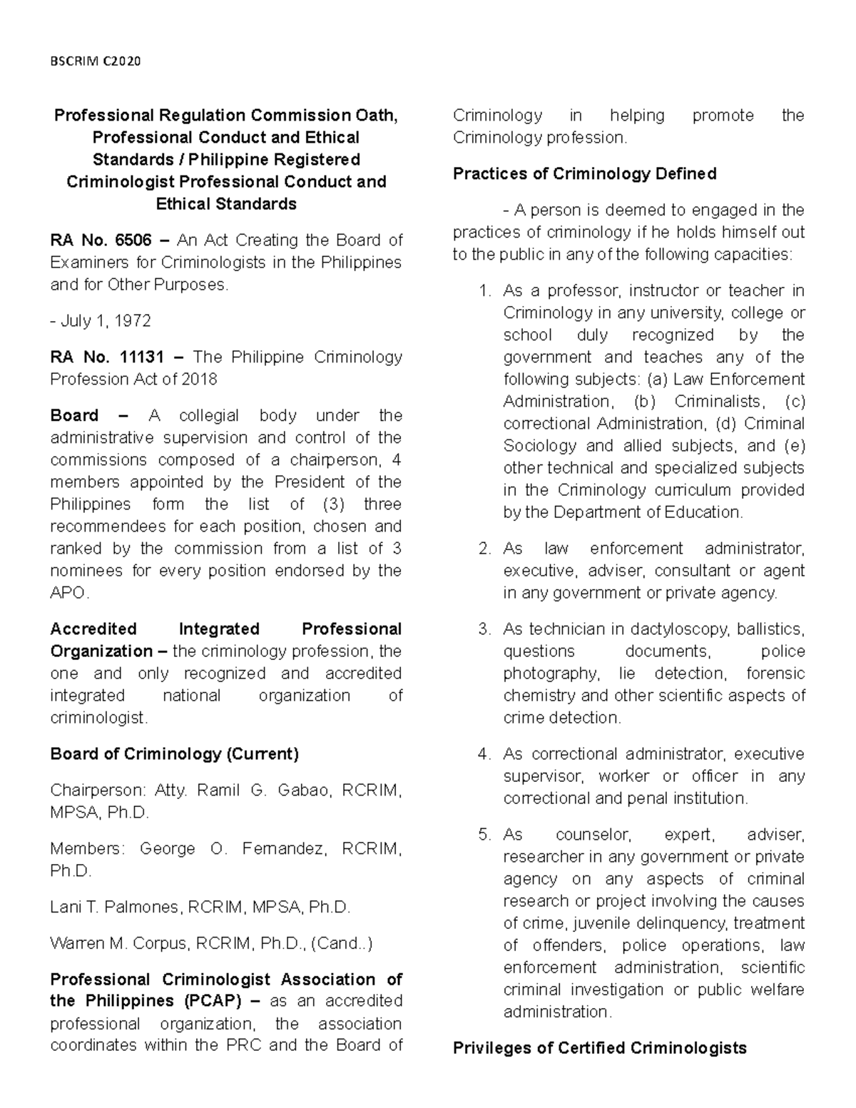 CRIM 4 por paynalsss - hehehehhe - Professional Regulation Commission ...