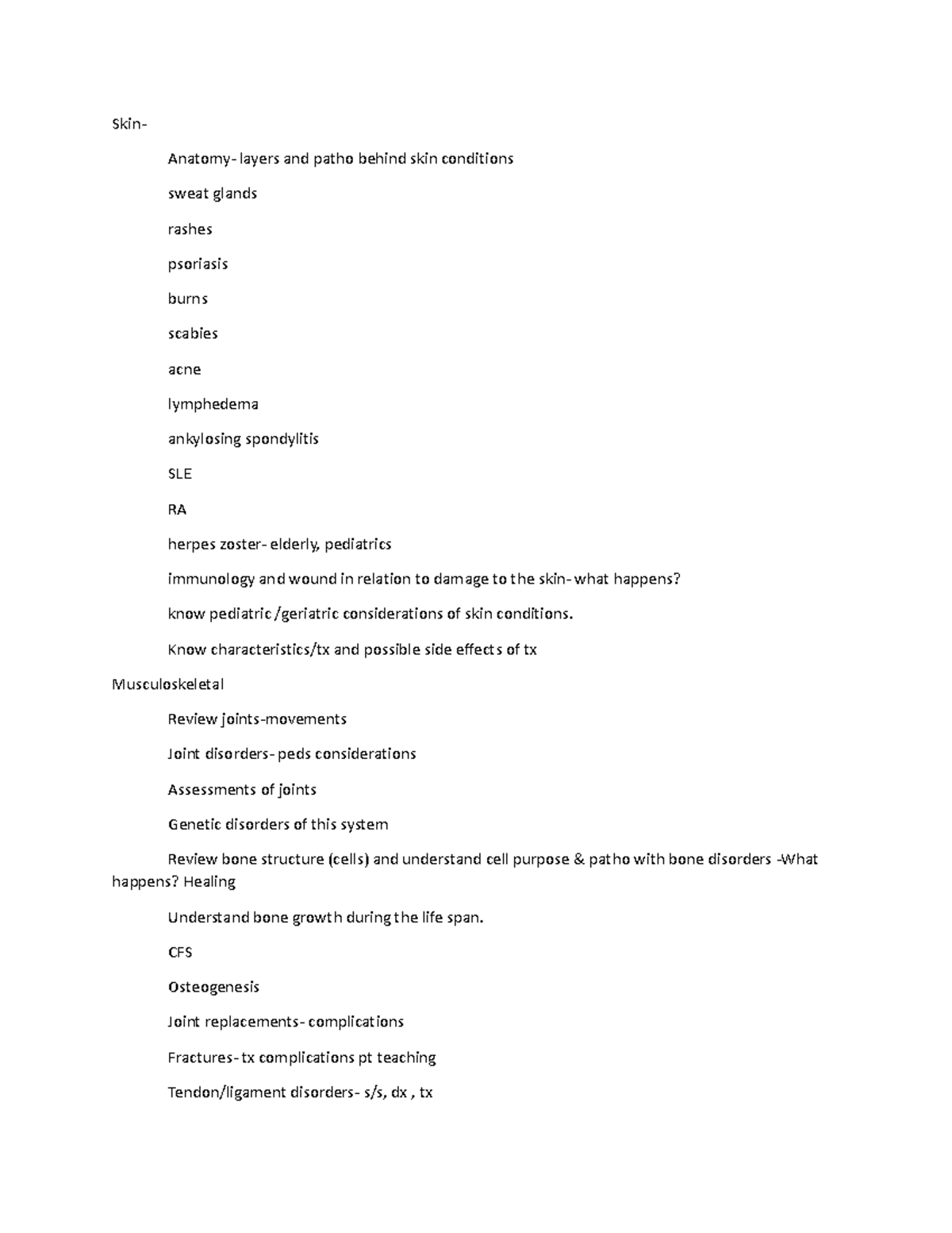 Study Tips - Skin- Anatomy- layers and patho behind skin conditions ...