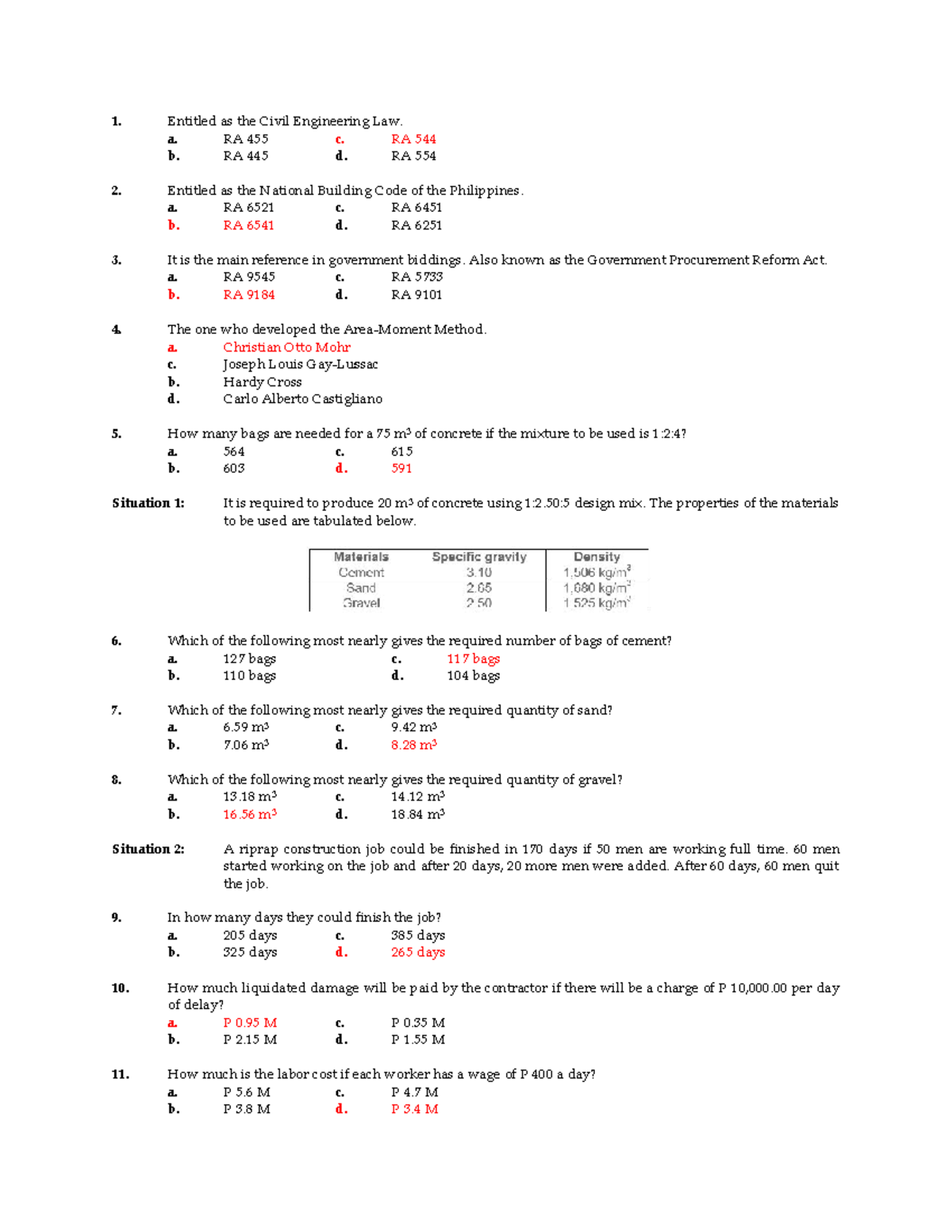 Engineering-Review - Entitled as the Civil Engineering Law. a. RA 455 c ...