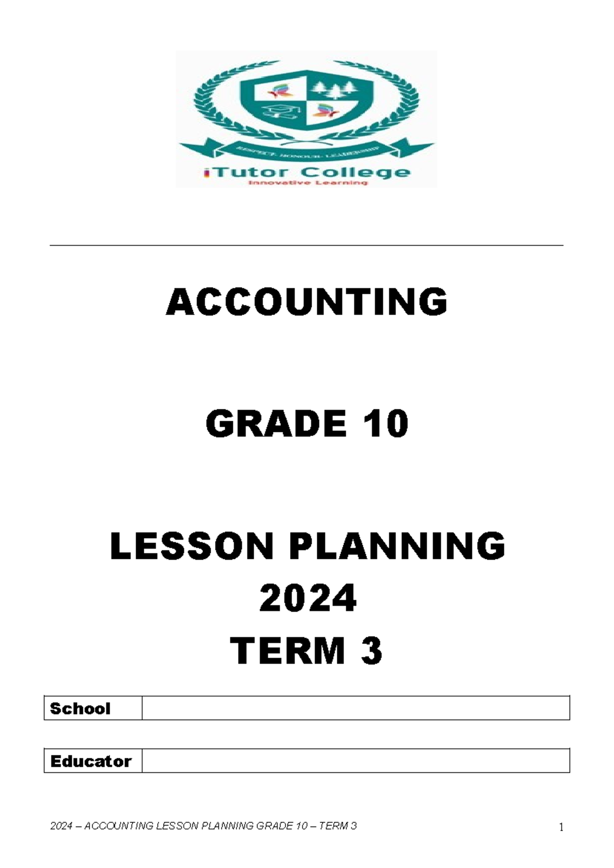 2016 - GR10 Lesson Plans TERM 3 - - Studocu