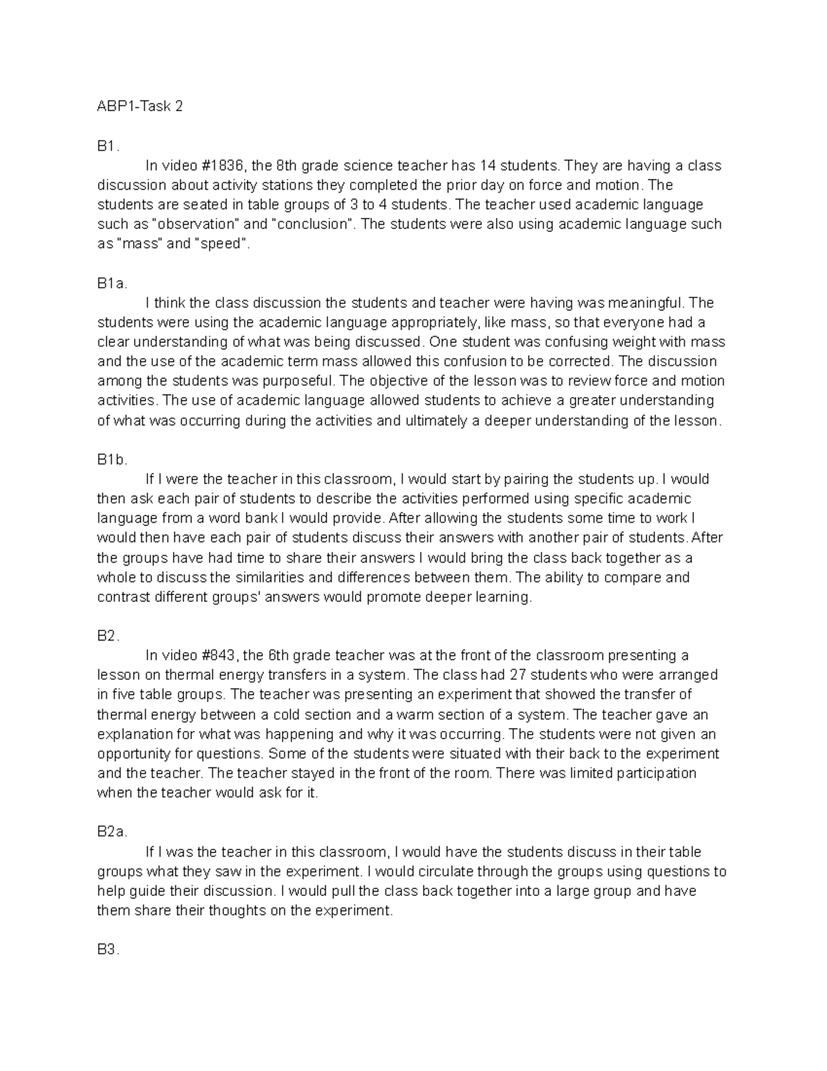 ABP1-Task 2 intro to preclinical experiences - ABP1-Task 2 B1. In video ...