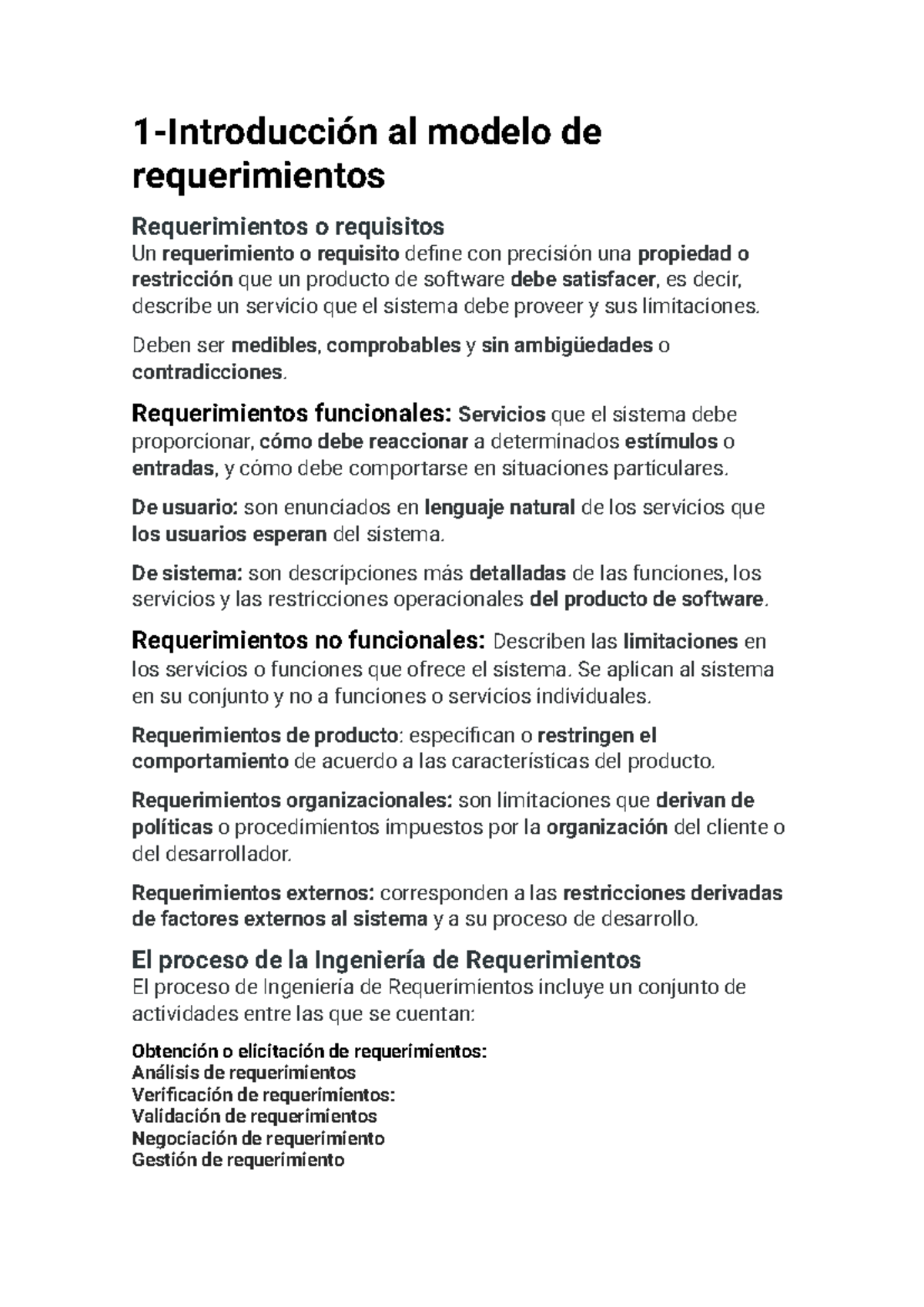 Modulo 2 resumen - 1-Introducción al modelo de requerimientos ...