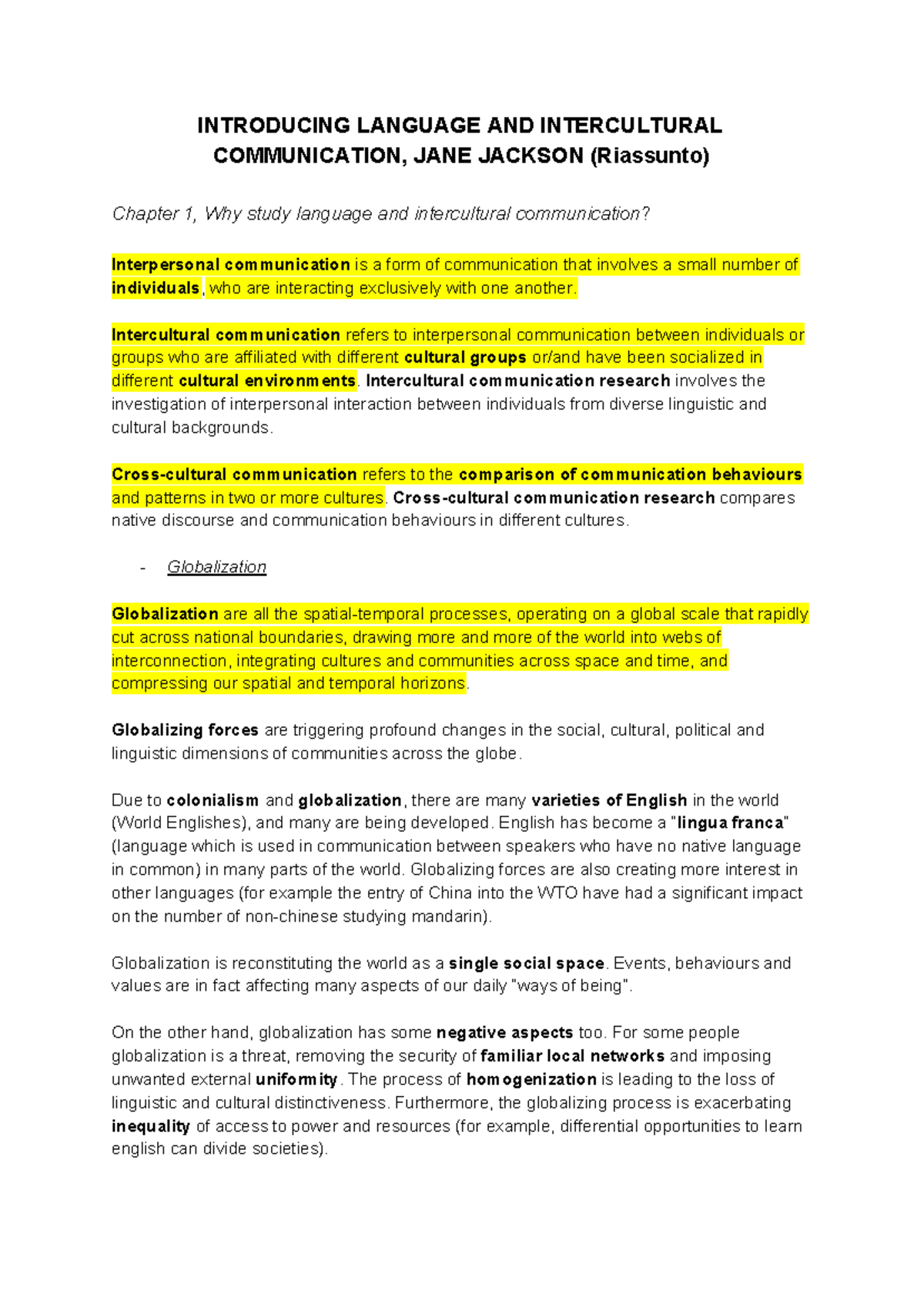 Introducing Language and Intercultural Communication, Jane Jackson ...