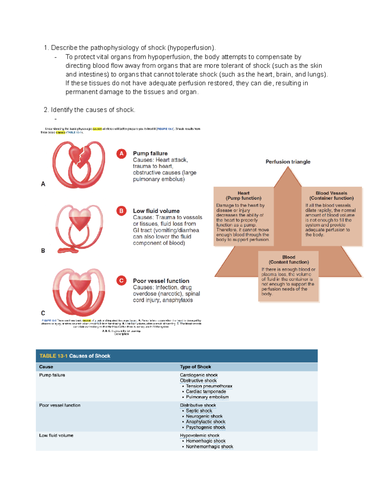 EMS Chapter 13 Shock - Its good stuff, basic materials. - 1. Describe ...