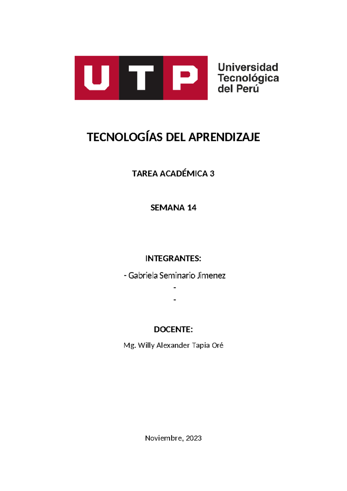 S14.s1 - Ejemplo TA3 - Producción de videos - TECNOLOGÍAS DEL APRENDIZAJE TAREA ACADÉMICA 3 ...