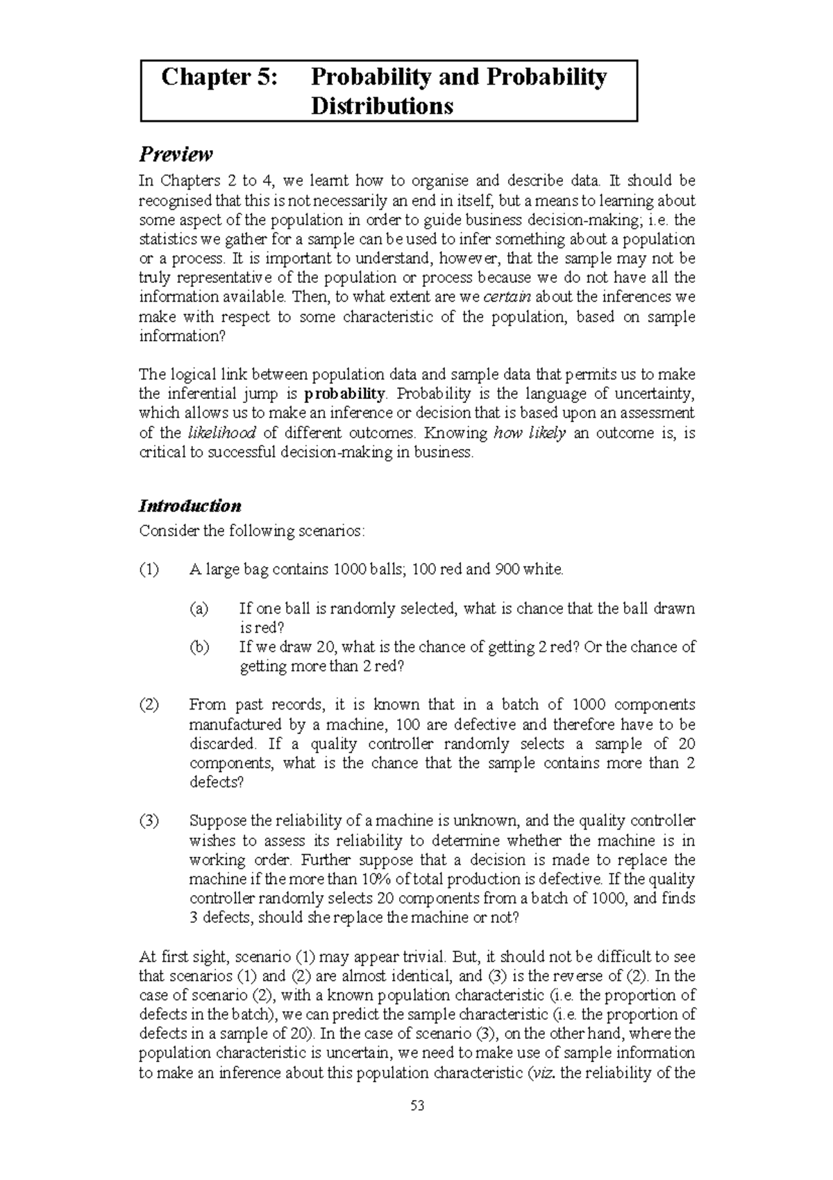 Ch 5 Probability and Probability Distributions - Preview In Chapters 2 ...