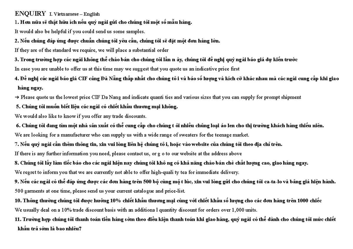 Enquiry I - Theo URC 522 của ICC chứng từ nào dưới đây là chứng từ tài ...