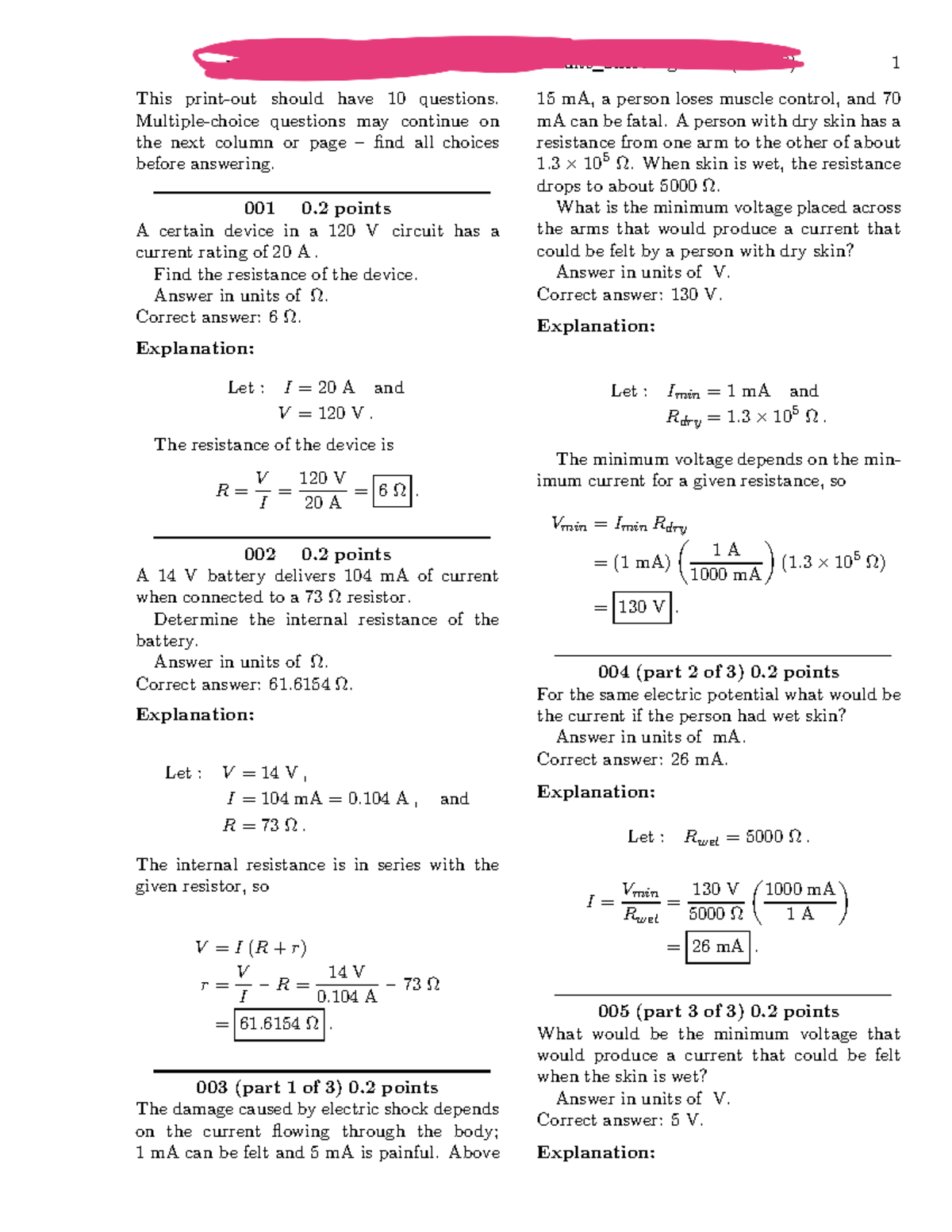 Homework 2 DC Circuits Short-solutions copy - This print-out should ...