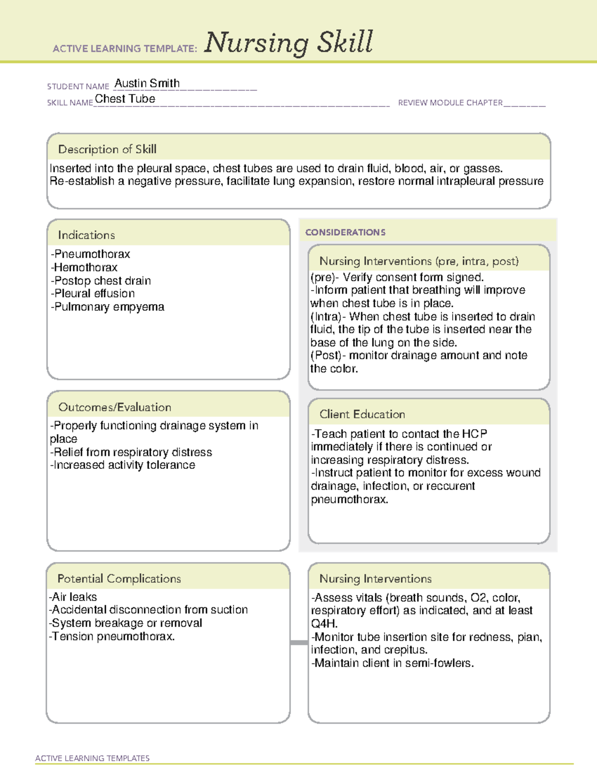 Chest tubes - Active learning template - ACTIVE LEARNING TEMPLATES ...