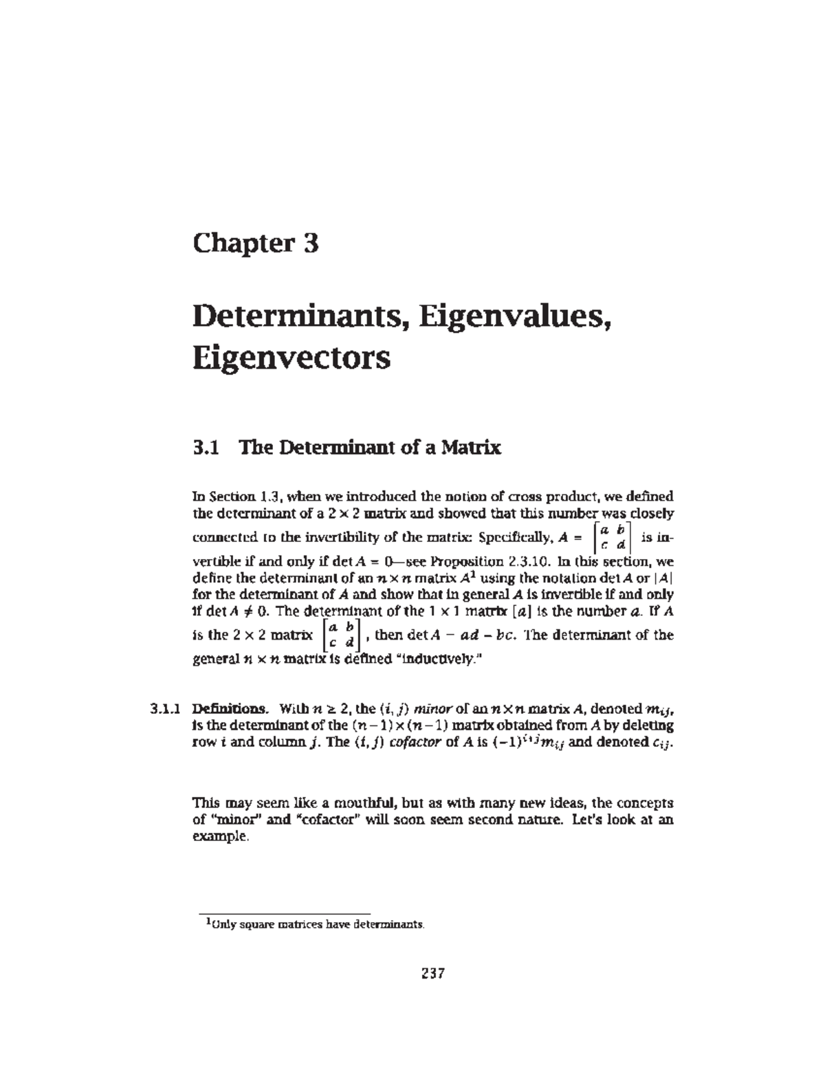 Matrices into Book Chapter on Determinants - Preliminary Mathematics ...
