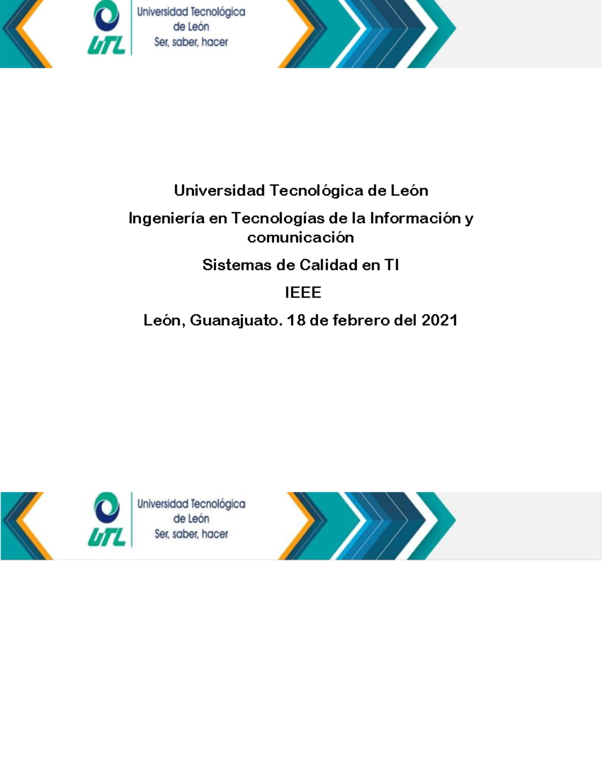IEEE - Universidad Tecnológica de León Ingeniería en Tecnologías de la ...