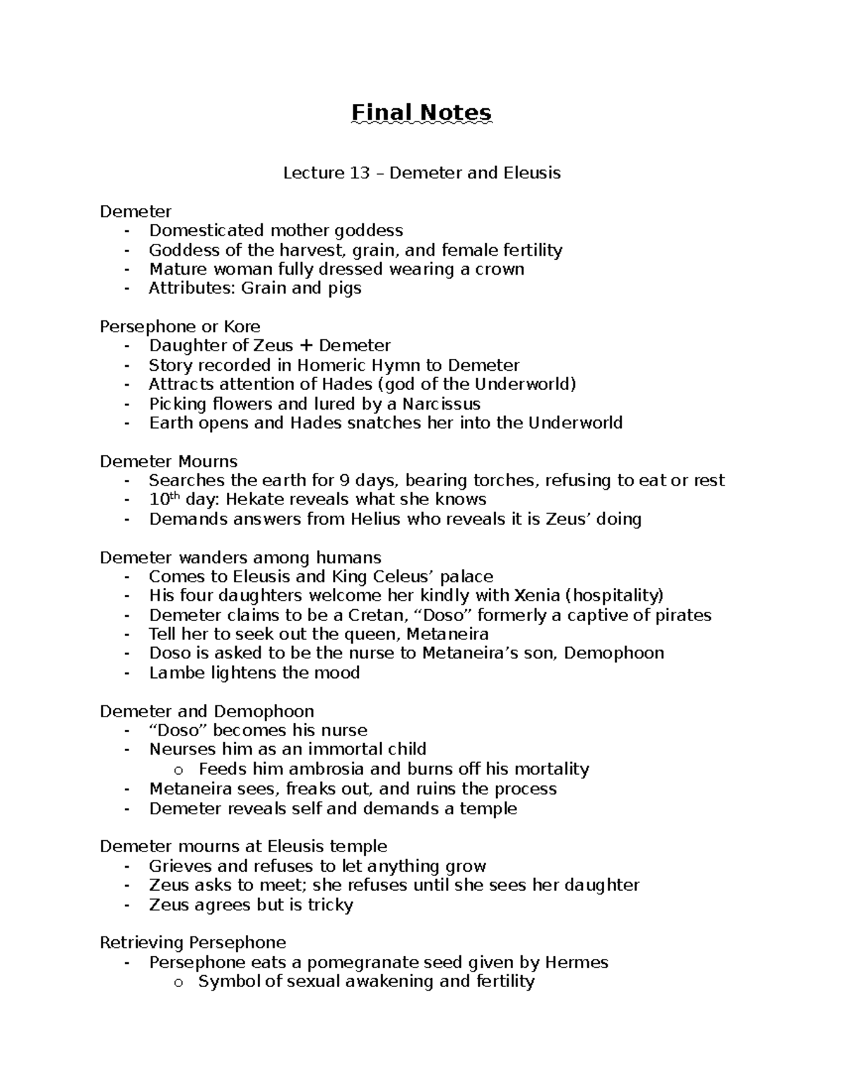 Final Notes - Dr. Theodora Kopestonsky - Final Notes Lecture 13 ...