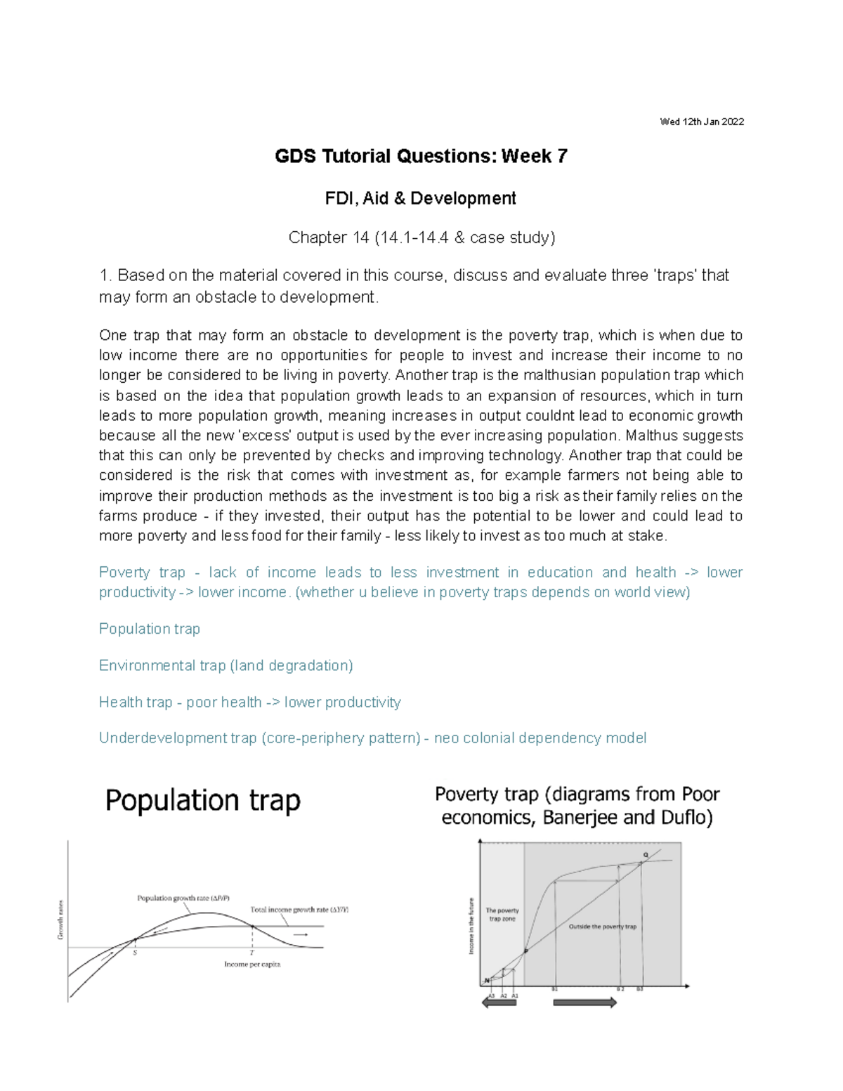 week 7 tutorial questions and answers - Wed 12th Jan 2022 GDS Tutorial Questions: Week 7 FDI ...