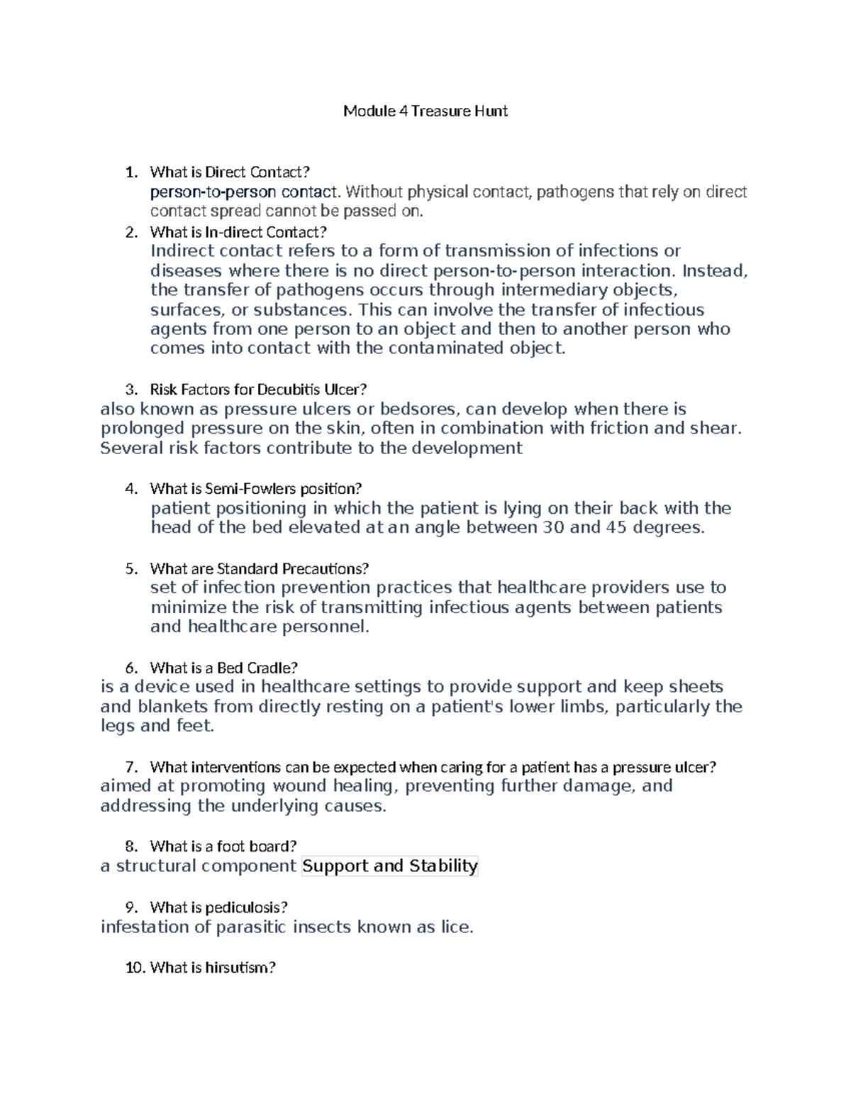 Module 4 Treasure Hunt - Ŕeview - Module 4 Treasure Hunt 1. What is ...