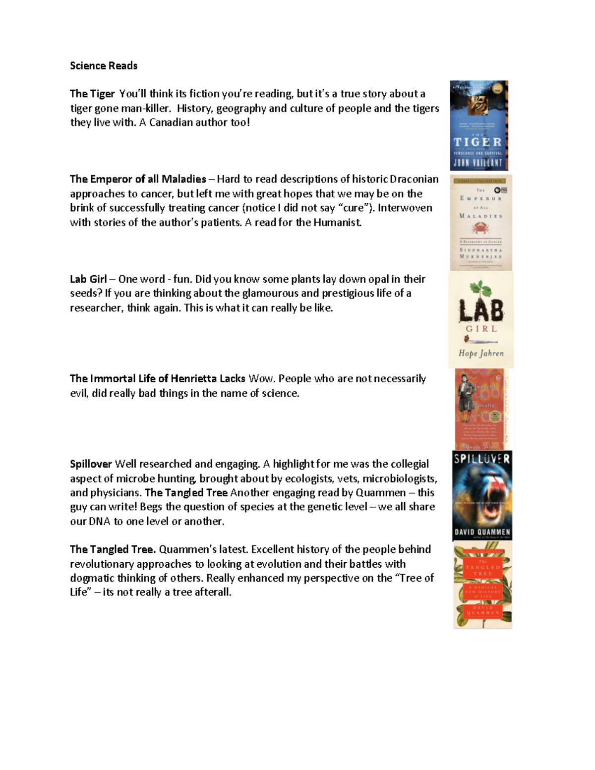 Good Reads - Science Reads The Tiger You’ll think its fiction you’re ...