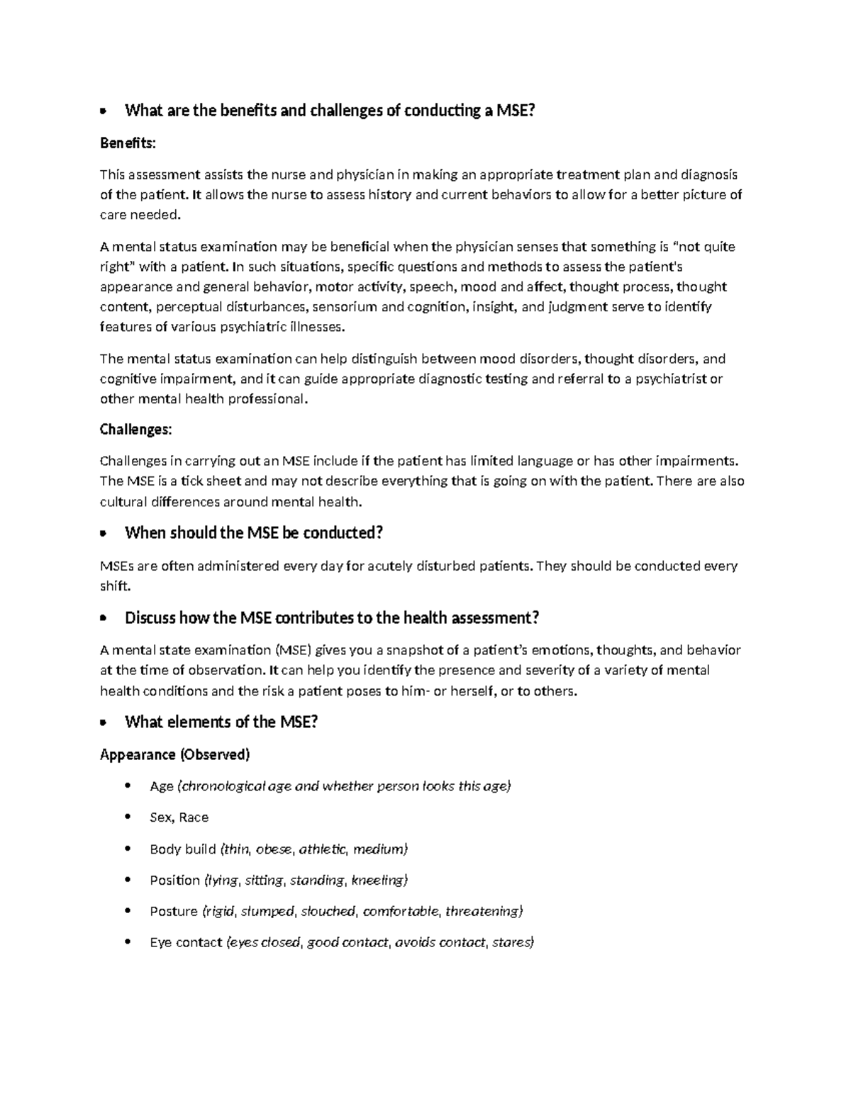 MSE information - What are the benefits and challenges of conducting a ...