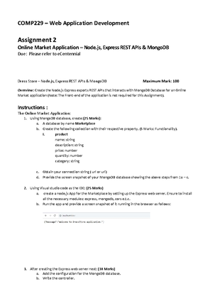 Weekly Report Template - M2023 - Weekly Report COMP 229 – Web Application Development M Week # 9 ...