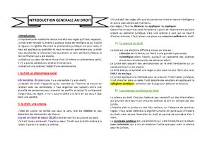 Introduction au droit-2 - INTRODUCTION GENERALE AU DROIT PLAN INTRODUCTION 1re partie : LE DROIT ...