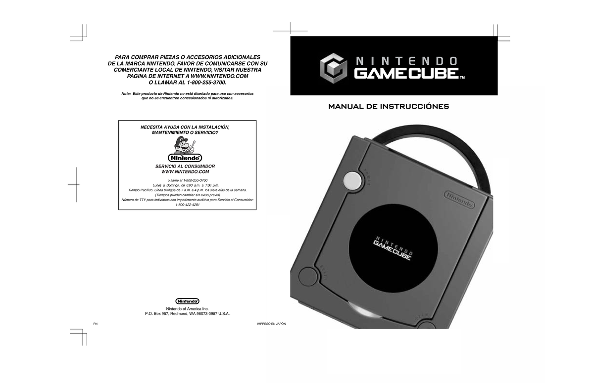 Gamecube - oki - MANUAL DE INSTRUCCIÓNES SERVICIO AL CONSUMIDOR WWW ...
