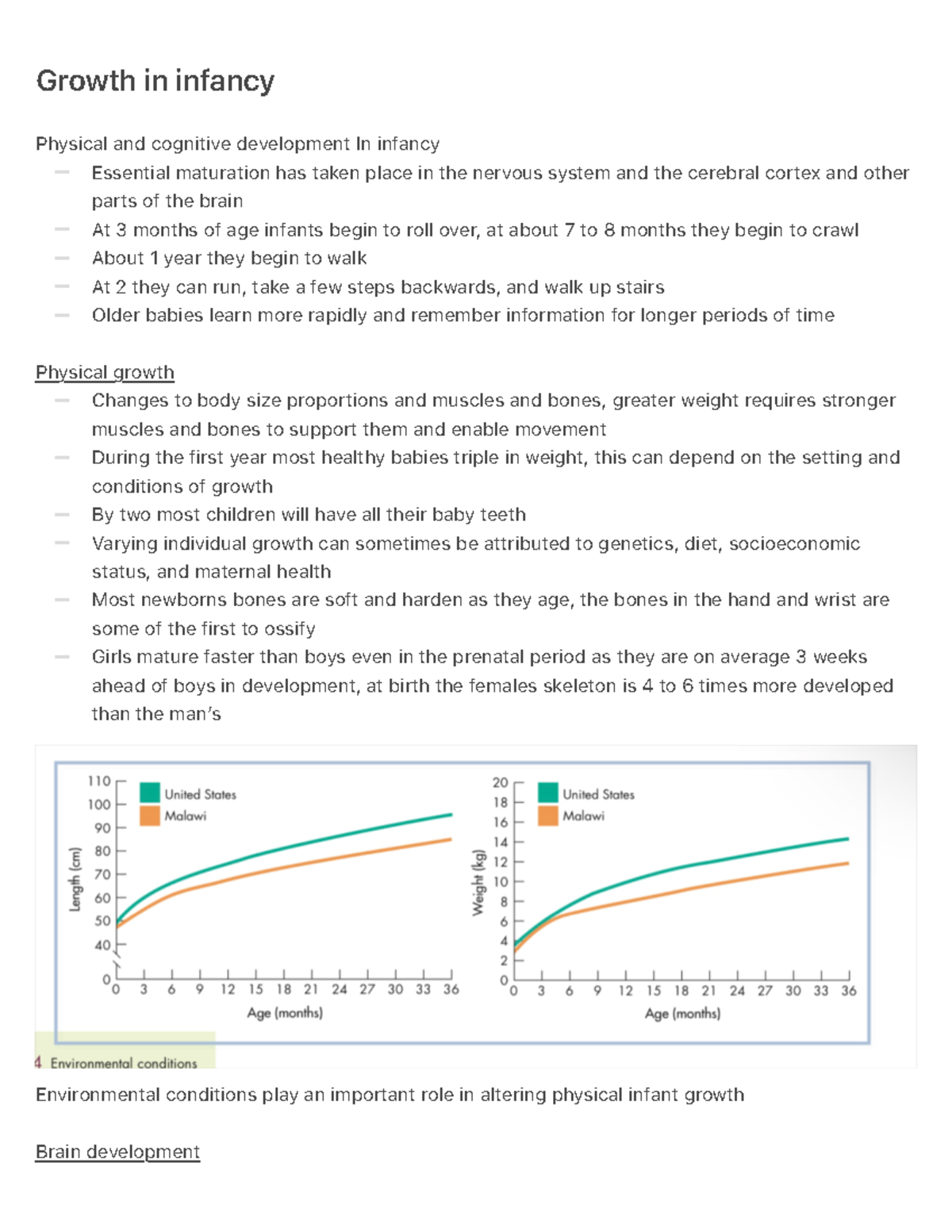 Growth in infancy - – – – – – – – – – – – Growth in infancy Physical ...
