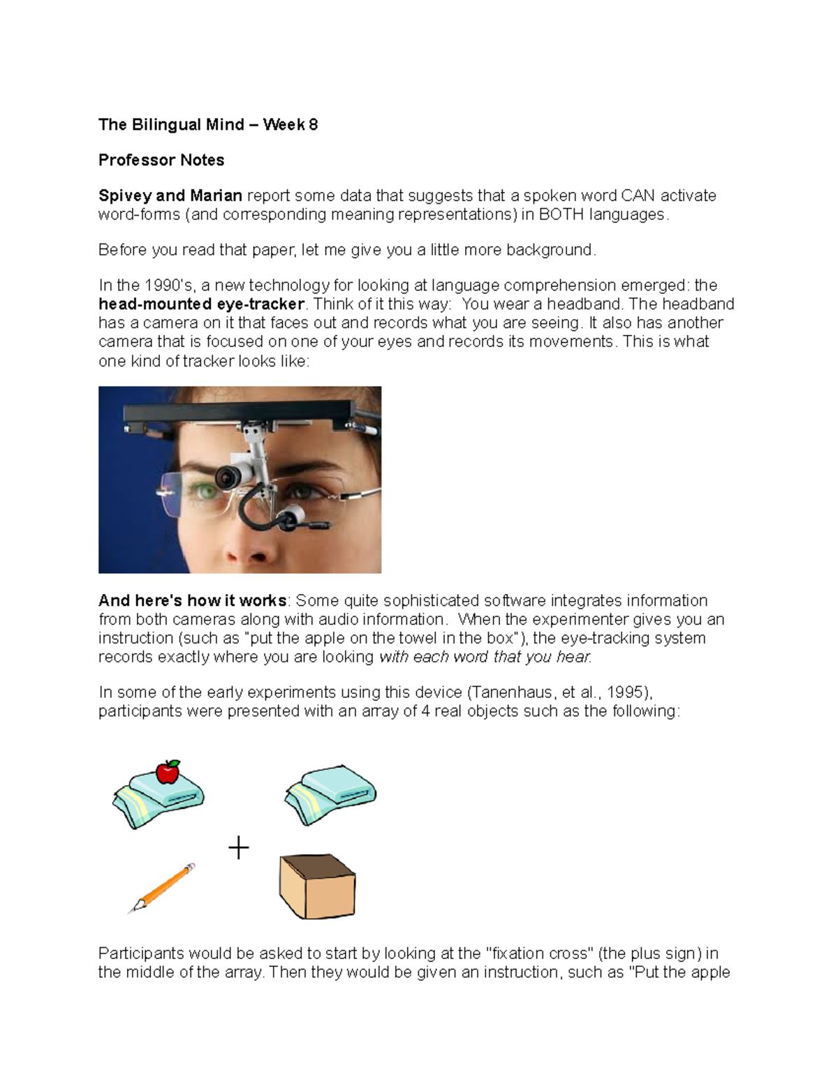 Week 8 - Notes for exam - The Bilingual Mind – Week 8 Professor Notes ...