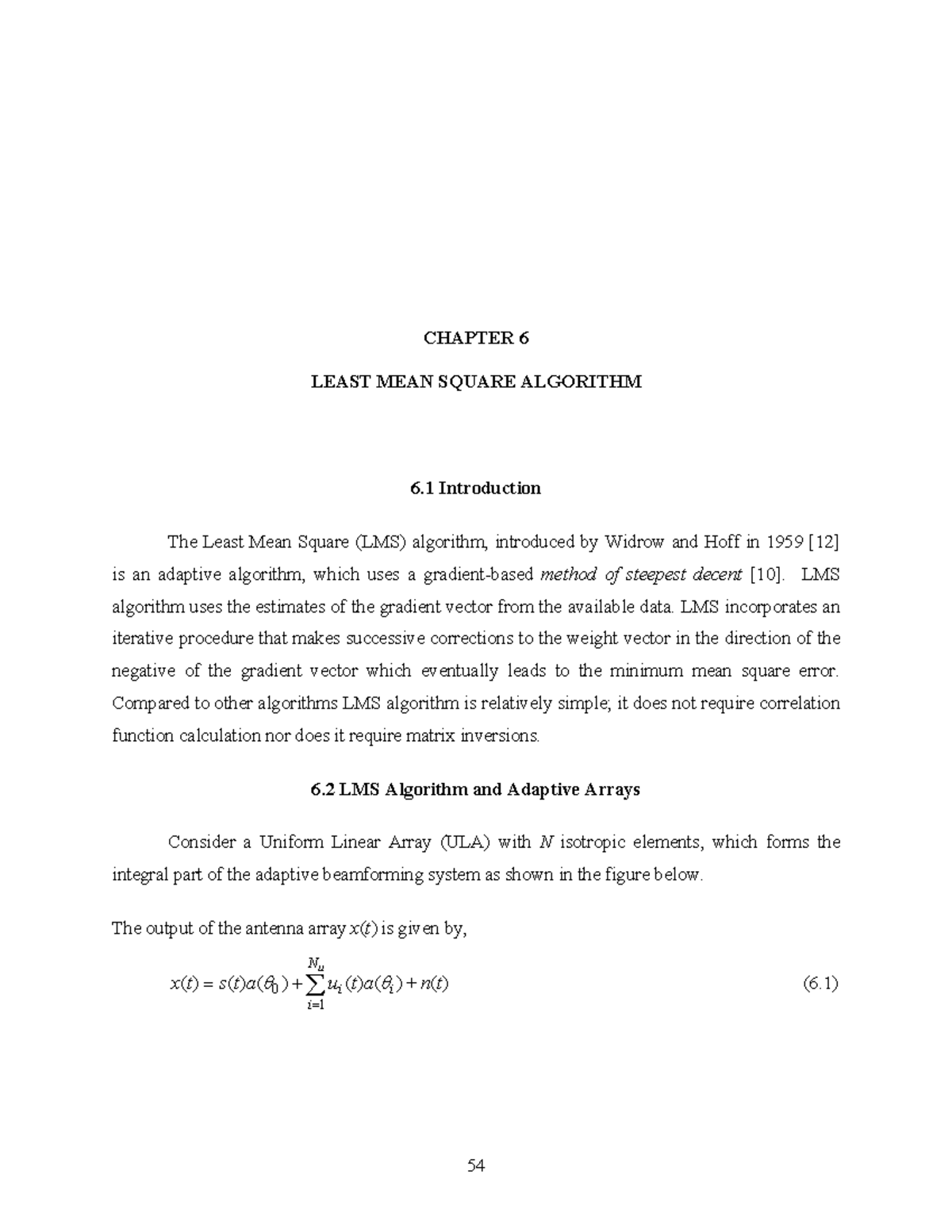 LMS algorithm - Xyde - CHAPTER 6 LEAST MEAN SQUARE ALGORITHM 6 Introduction The Least Mean ...