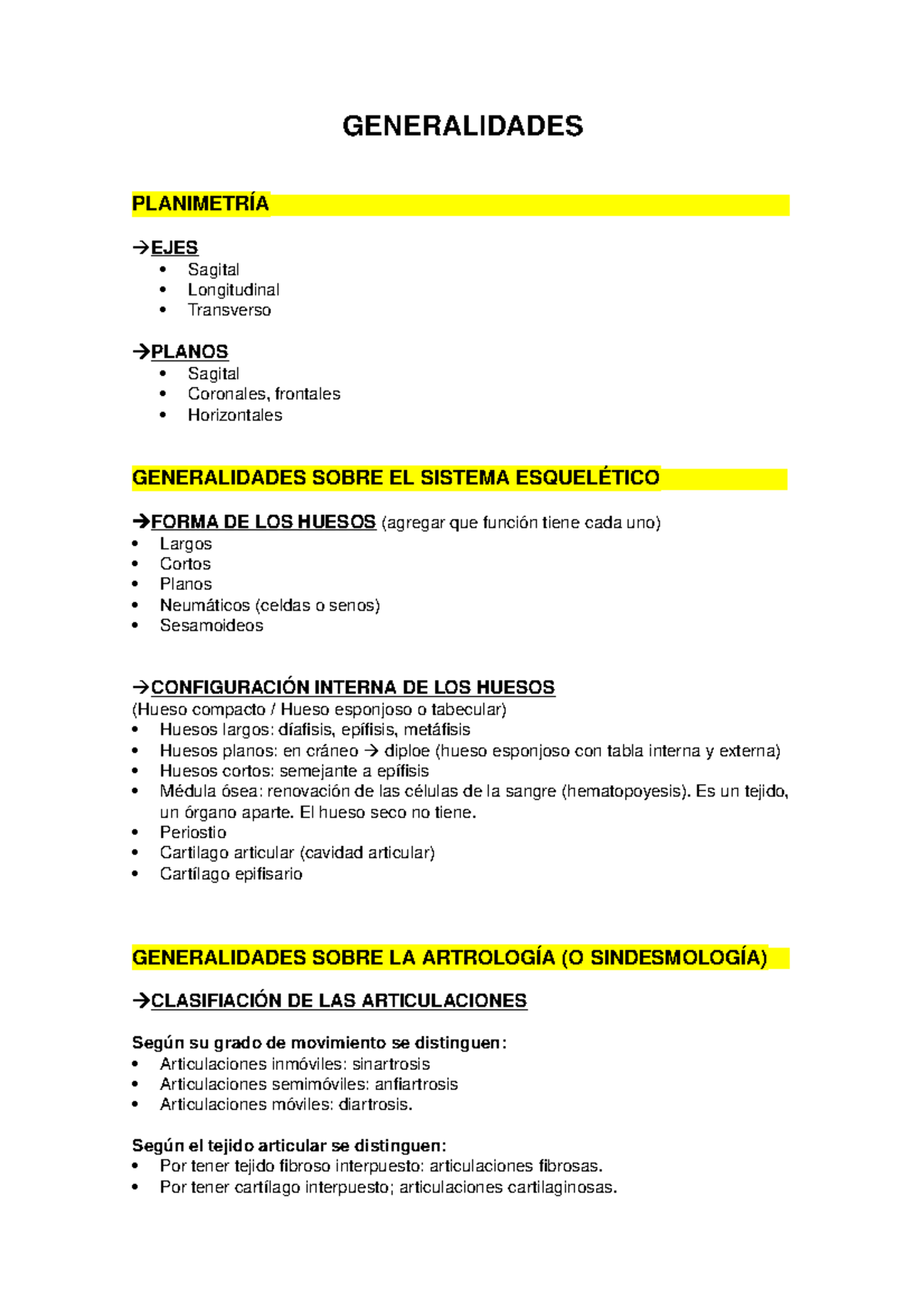 Generalidades - RESUMEN - GENERALIDADES - Studocu