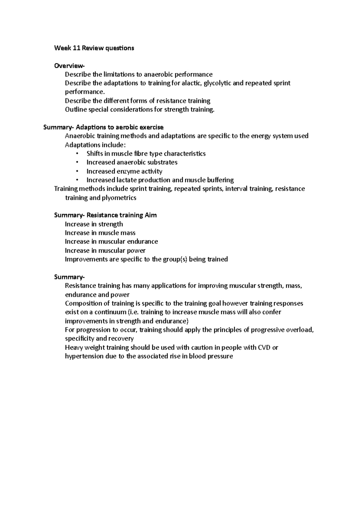 Week 11 Review questions - Week 11 Review questions Overview- Describe ...