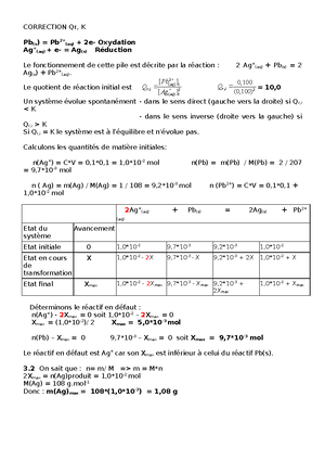 Exercice Qr K correction - SPECIALITE PHYSIQUE-CHIMIE. C EXERCICE Qr K ...
