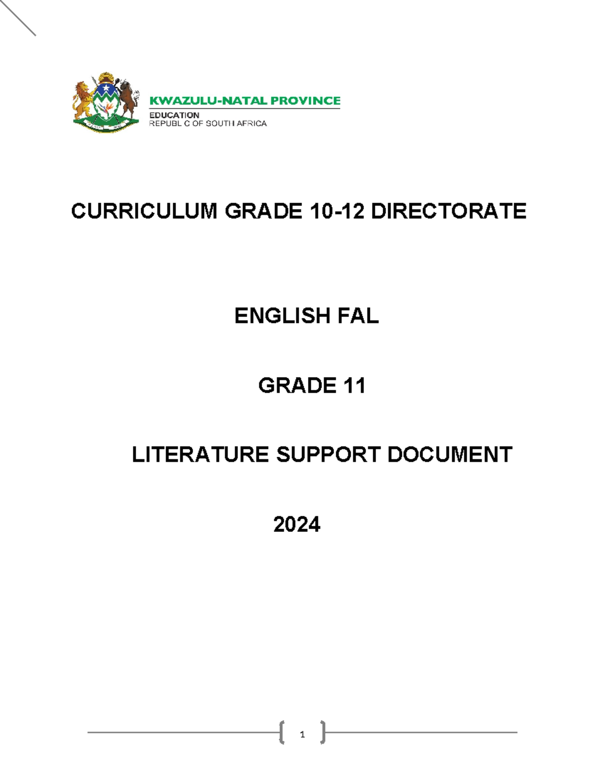 Grade 11 JIT Document 2024 - CURRICULUM GRADE 10-12 DIRECTORATE ENGLISH ...