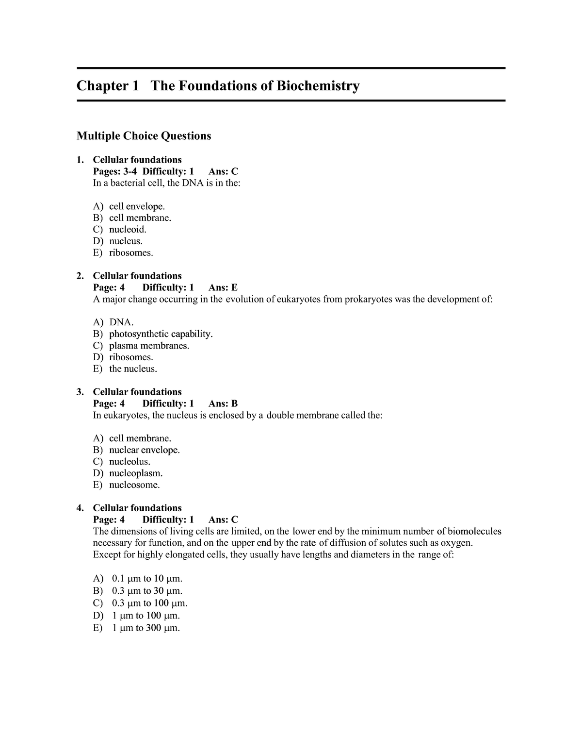 Ch01 - biochemistry - Chapter Chapter 1 1 The The Foundations ...