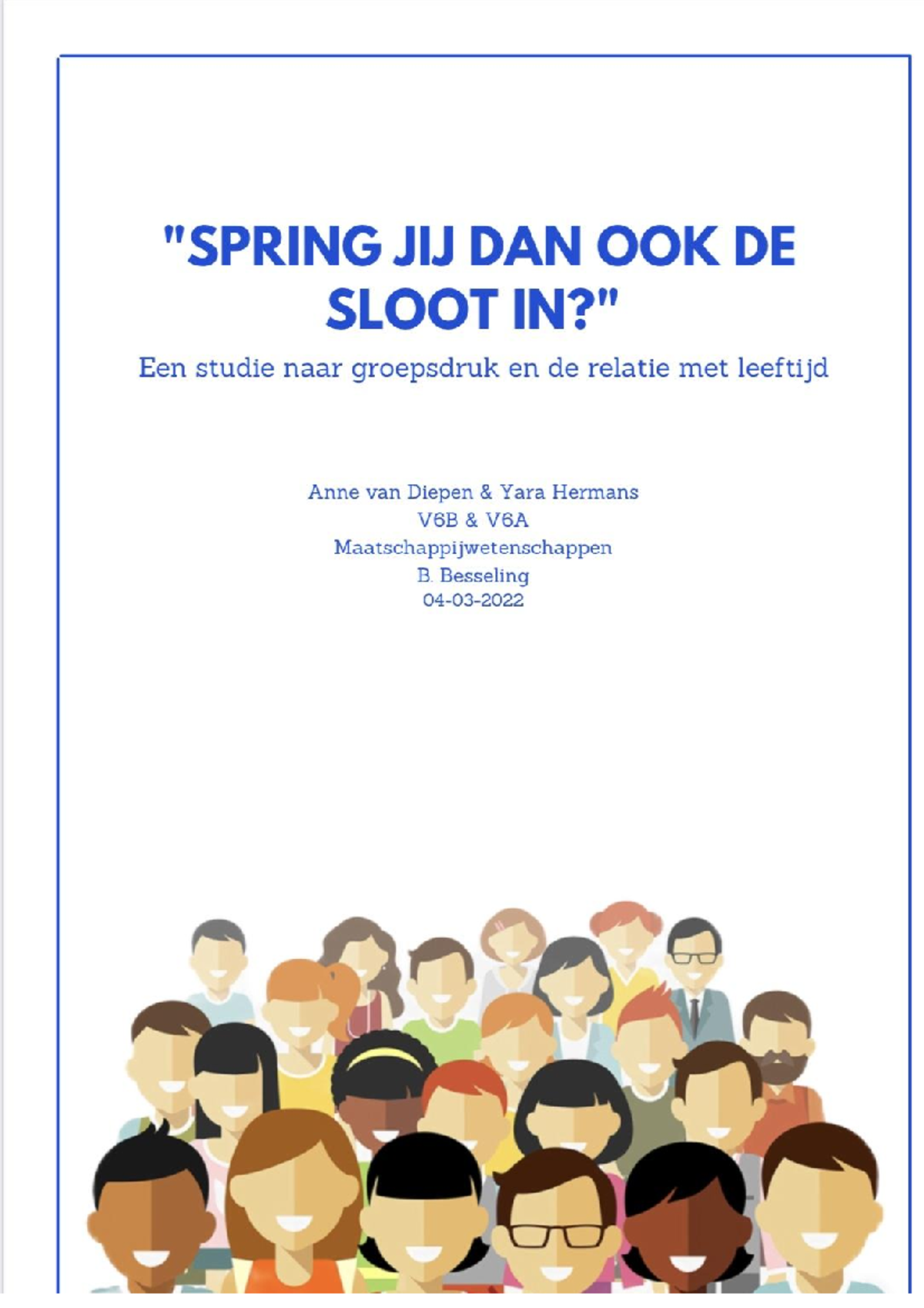 PWS echter dan echt - een pws over groepsdruk en de invloed van ...