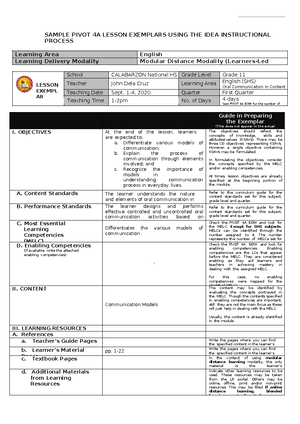 Lesson Exemplar Grade 3 Science - Learning Area Science Learning ...