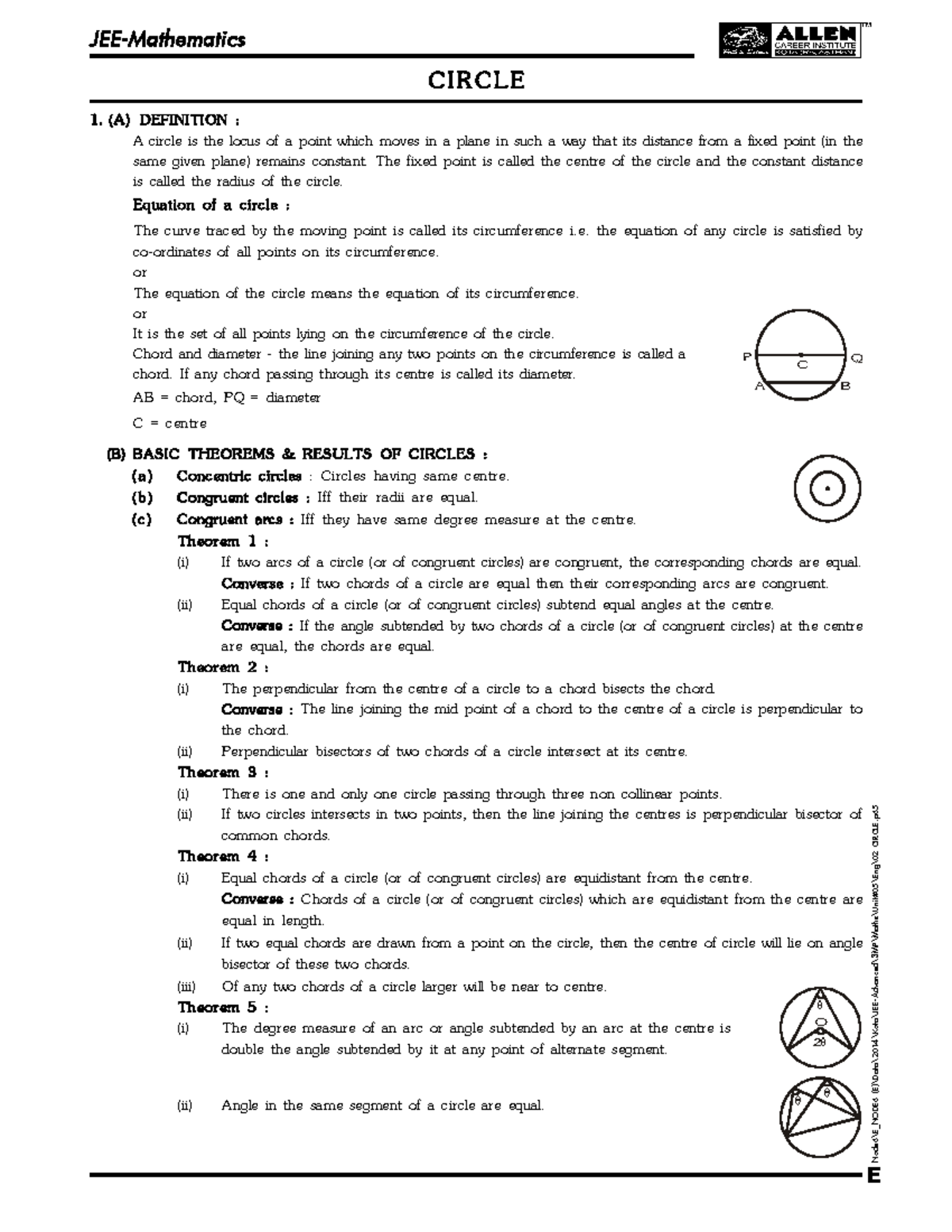 Circles - IMPORTANT - E Node6\E_NODE6 (E)\Data\2014\Kota\JEE-Advanced ...