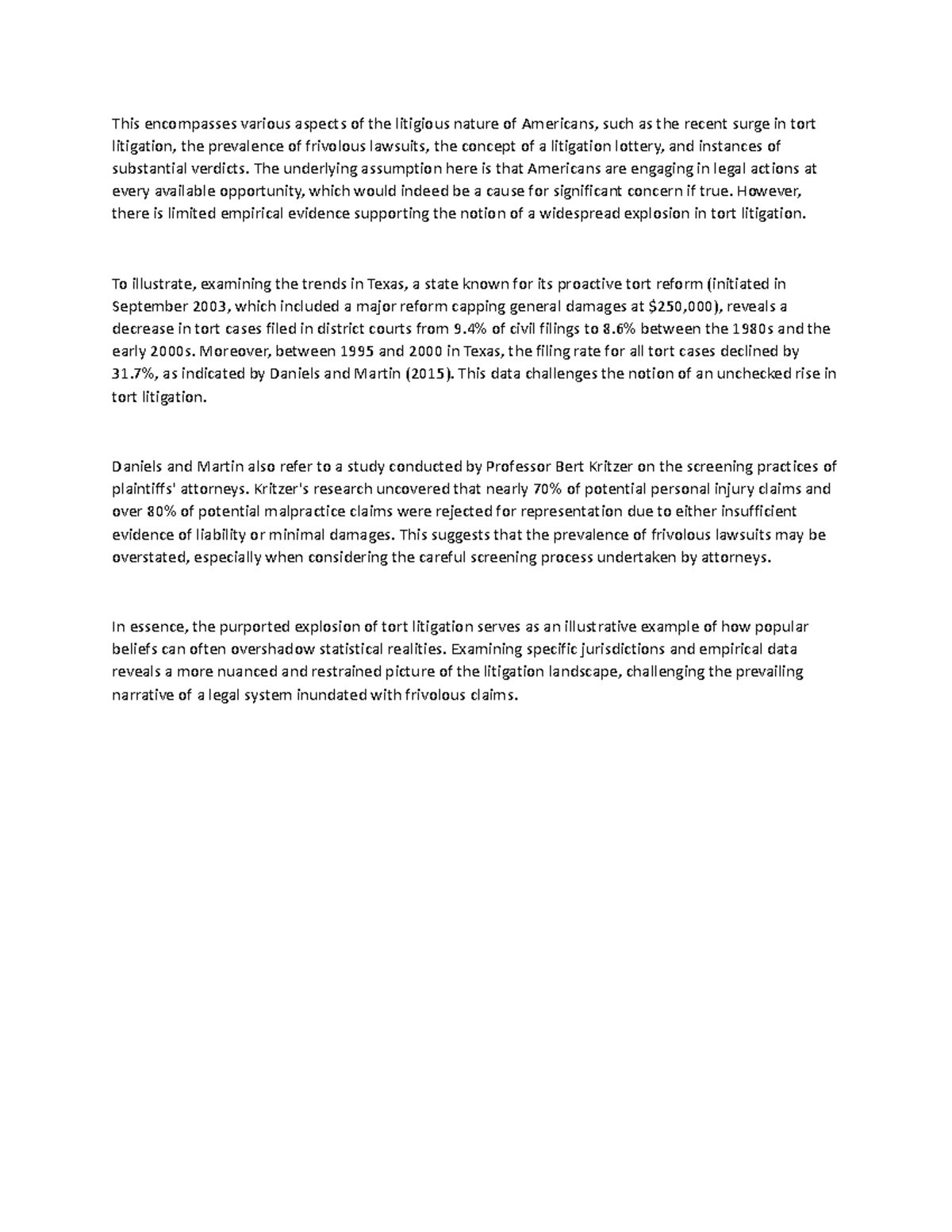 This encompasses various aspects of the litigious nature of Americans ...