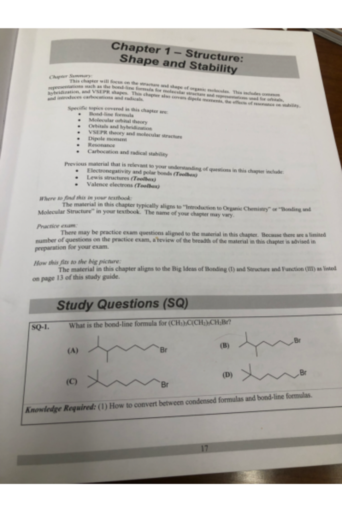 Acs org - intro to acs exam - Chapter 1 1 Structure: Shape and ...