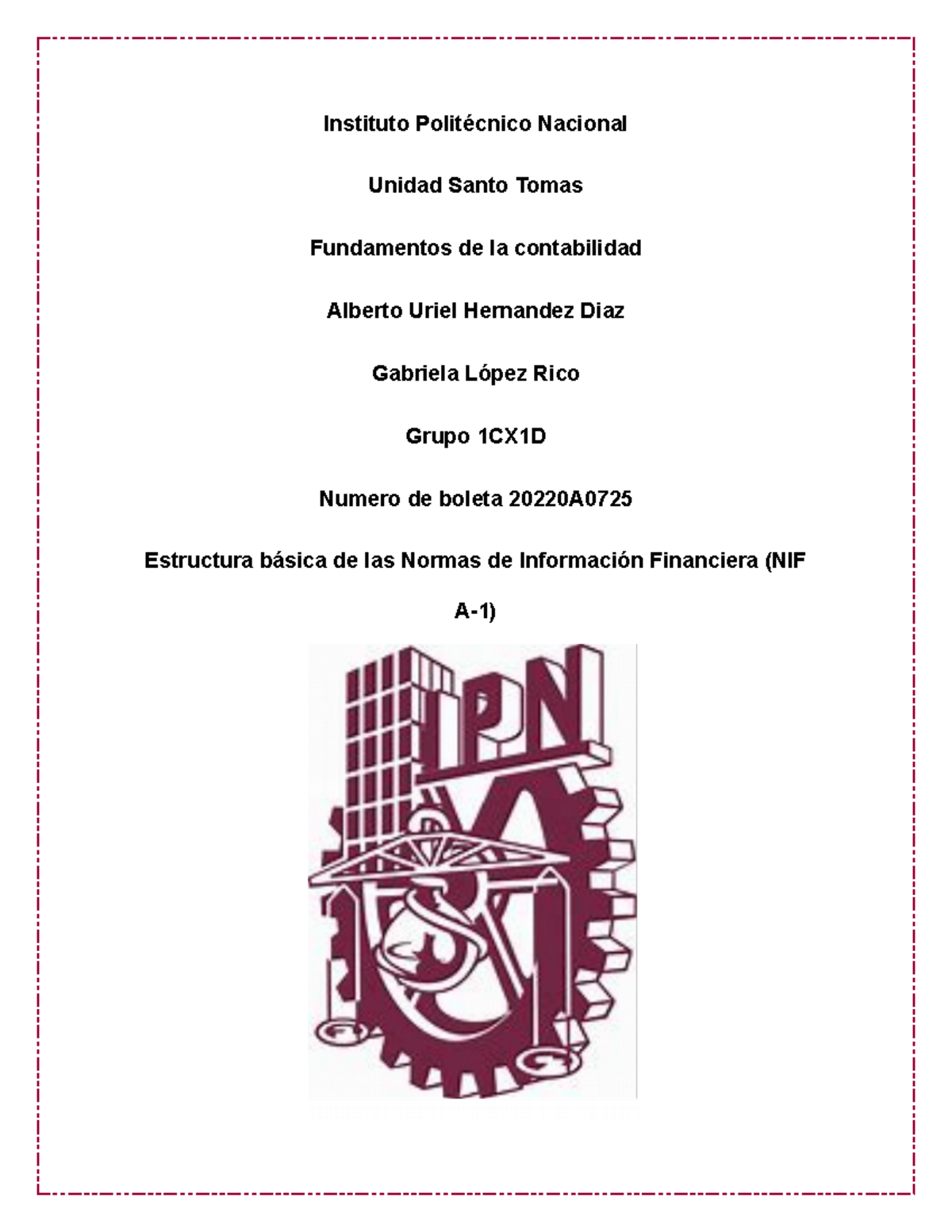 Estructura básica de las Normas de Información Financiera Fucon ...