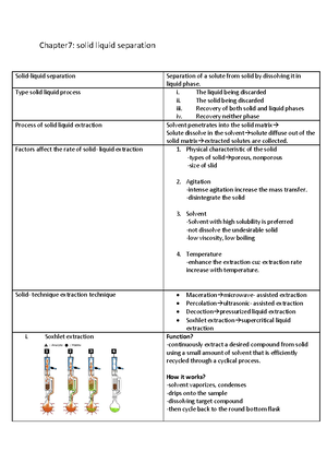 PST Study Session - Summary Pharmaceutical Separation Technology - PST ...