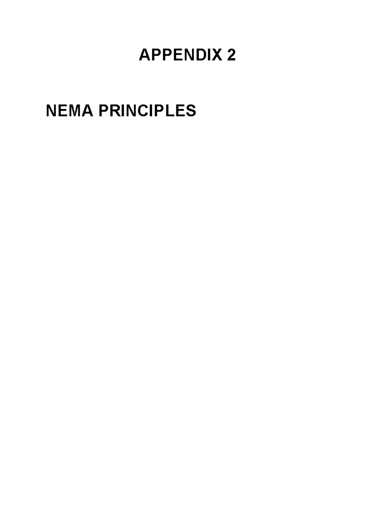 Appendix 2 Nema principles - APPENDIX 2 NEMA PRINCIPLES Appendix 2 ...