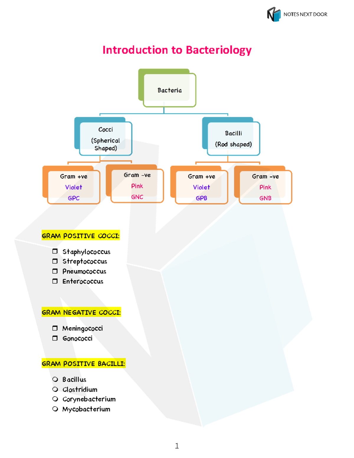 Bacteriology Dr. Nasir - Introduction to Bacteriology ####### GRAM ...
