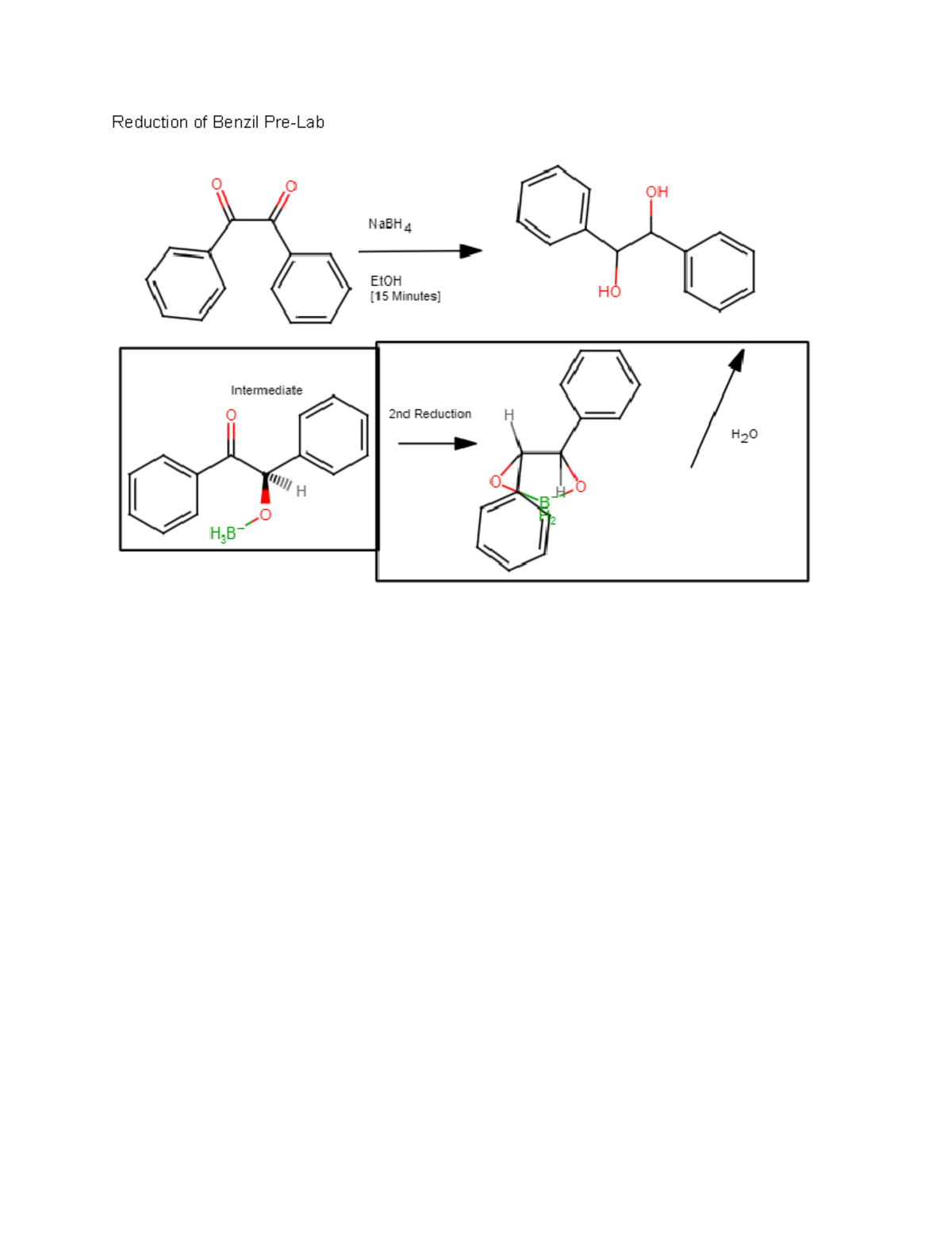 Reduction of Benzil Pre-Lab - Reduction of Benzil Pre-Lab Mechanism ...