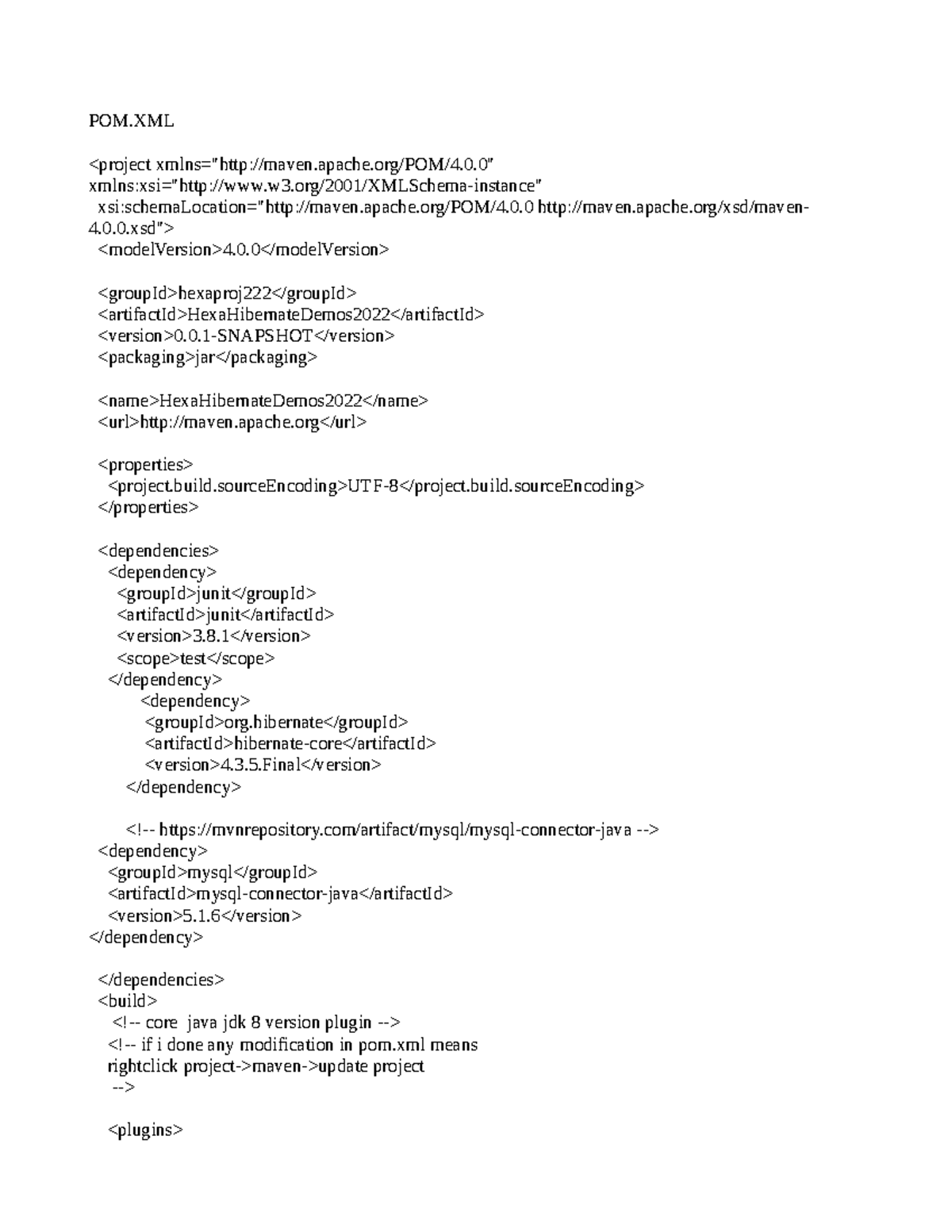 Hibernate Notes 2022 - POM