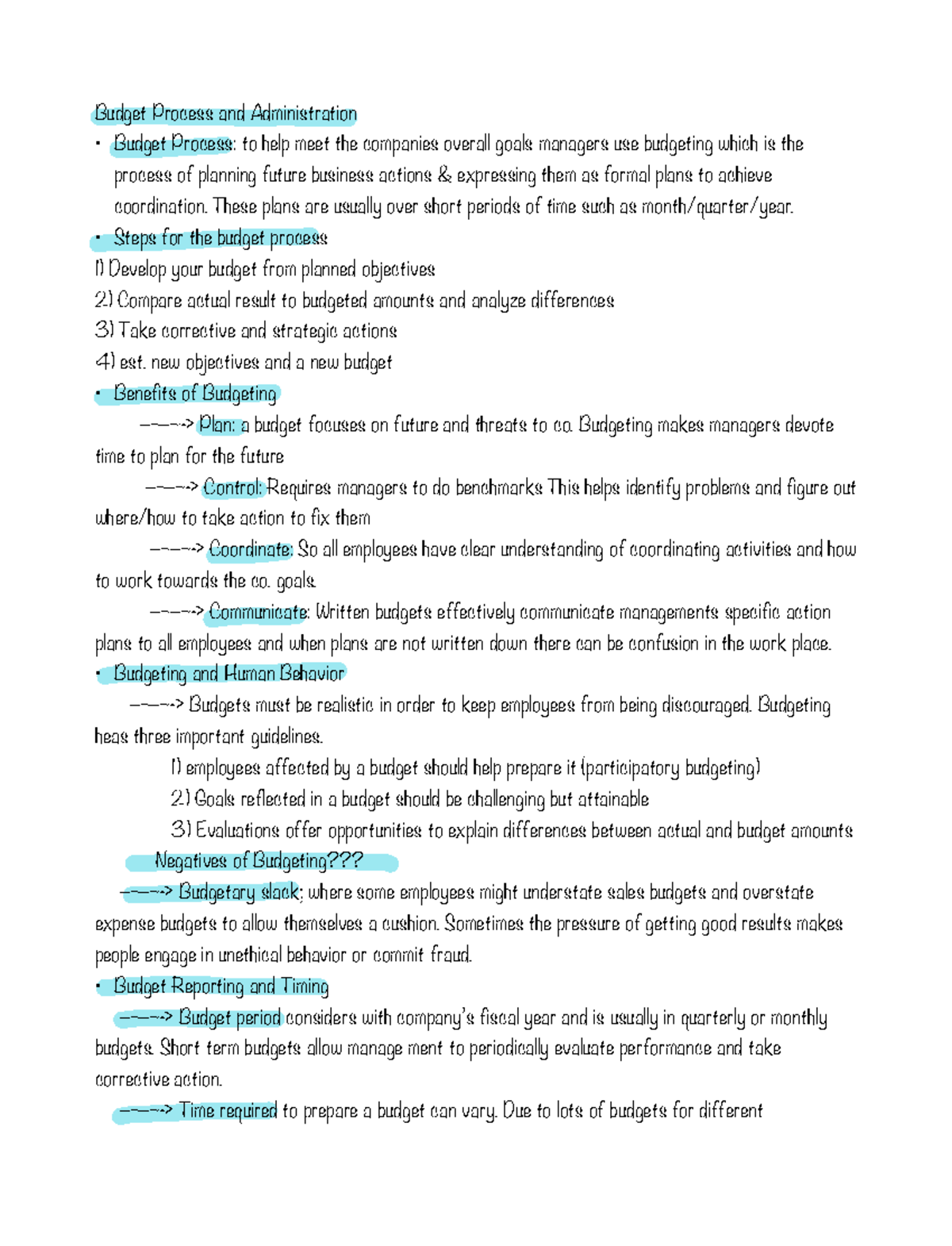Chapter 20 budget process and administration - Budget Process and ...