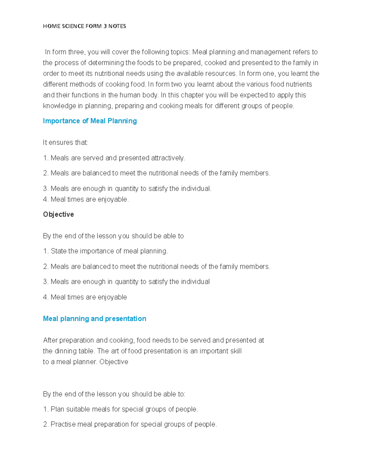 Hscience F3 Noteshome science - In form three, you will cover the ...