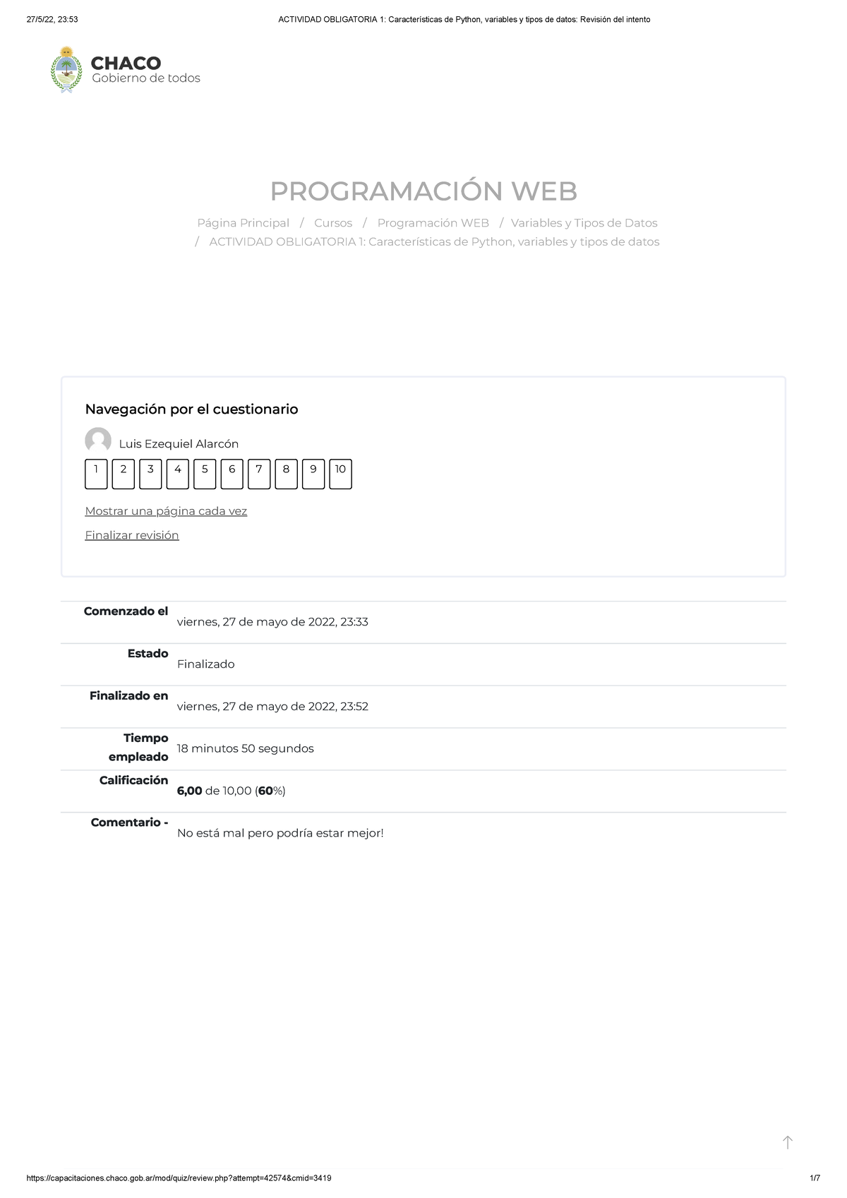 Actividad Obligatoria 12do Intento Características De Python Variables Y Tipos De Datos 