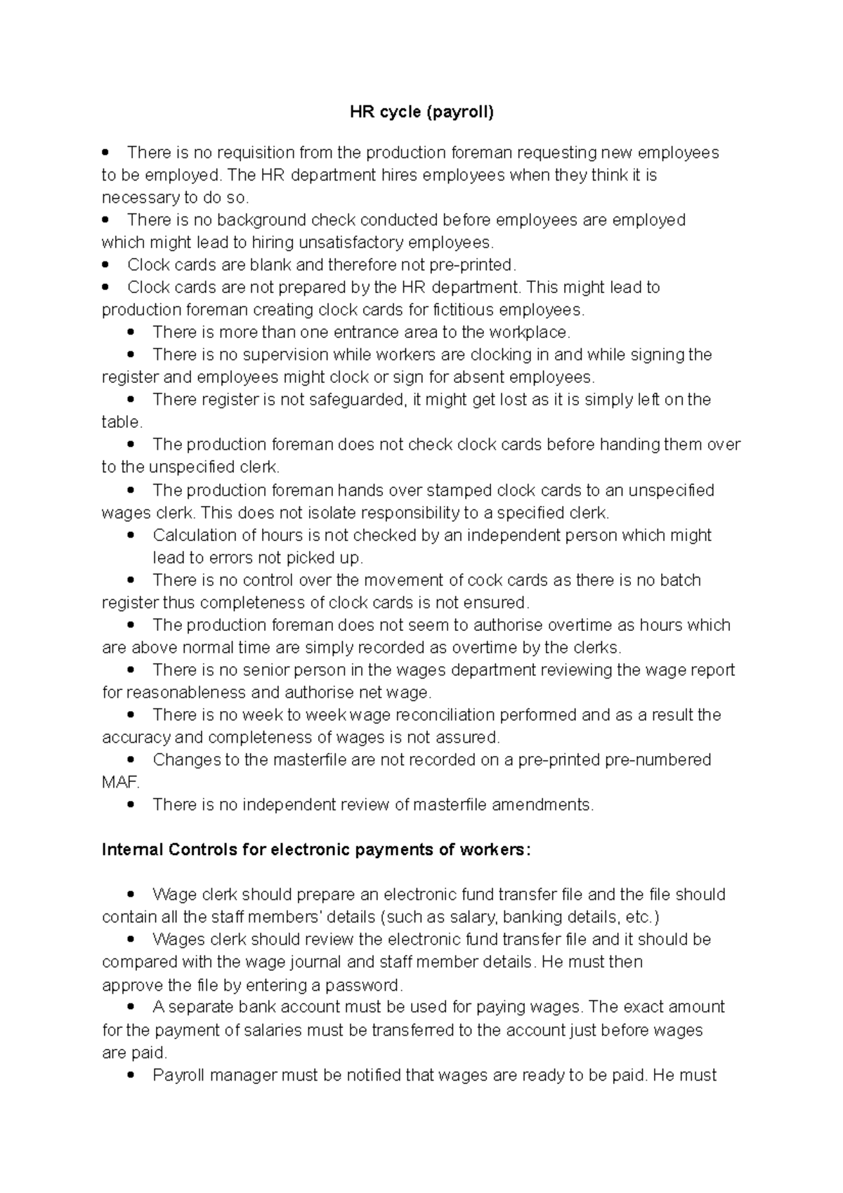 HR cycle - The HR department hires employees when they think it is ...