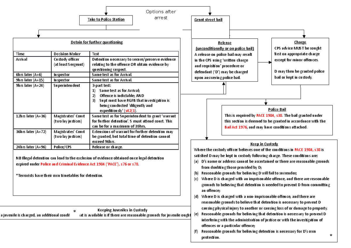 Options After Arrest - flowchart - Keeping Juveniles in Custody e a ...