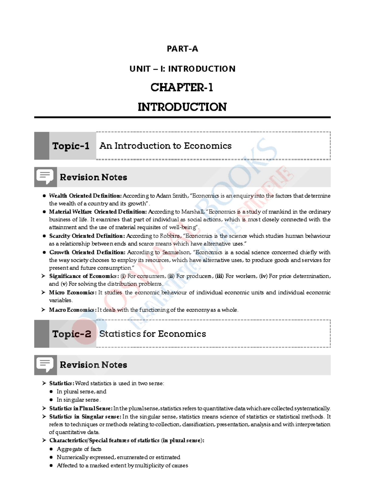 Micro notes - PART-A UNIT – I: INTRODUCTION CHAPTER- INTRODUCTION Topic ...