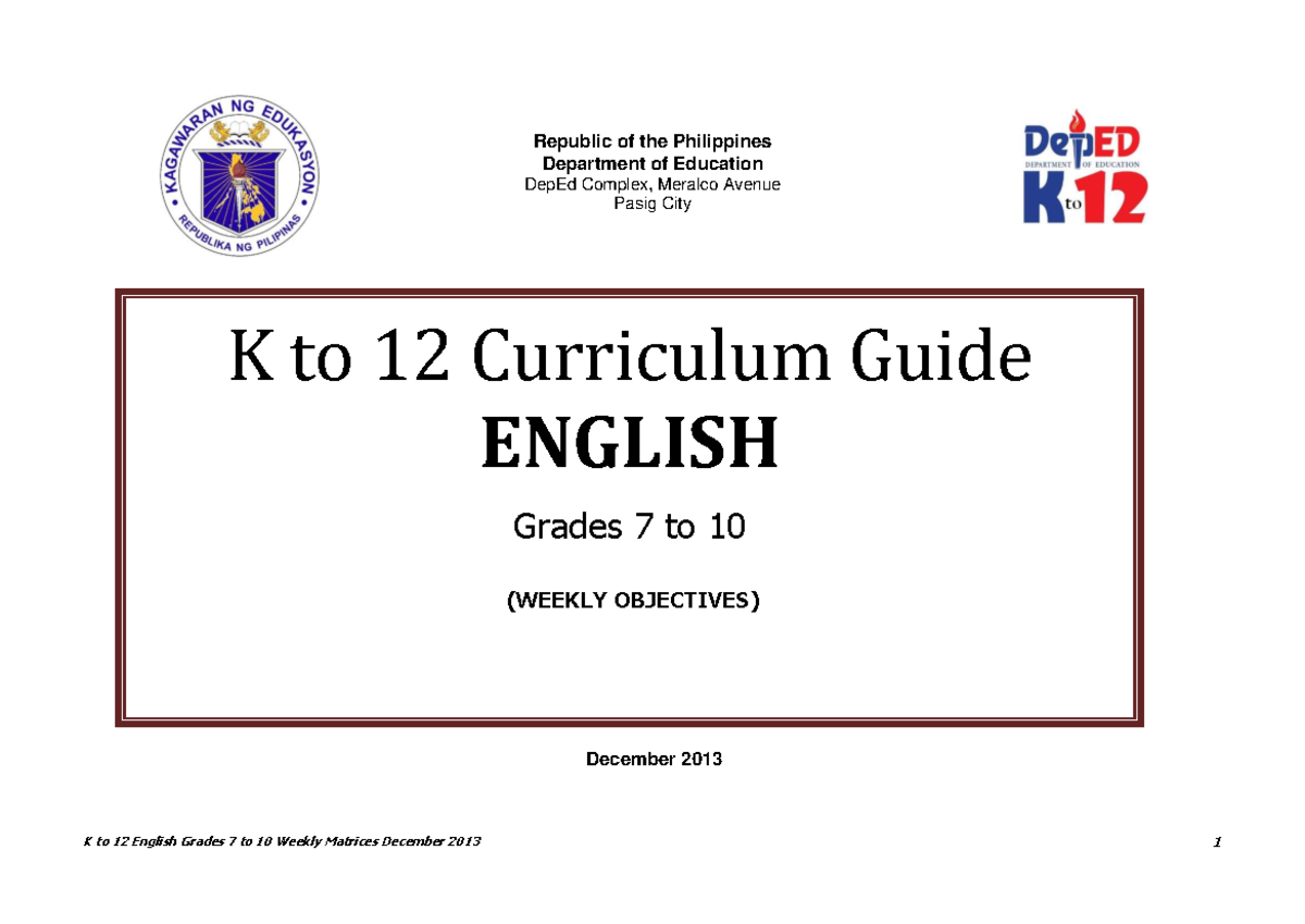 Curriculum guide english grades 7 10 cg pdf Compress K 12 Curriculum 